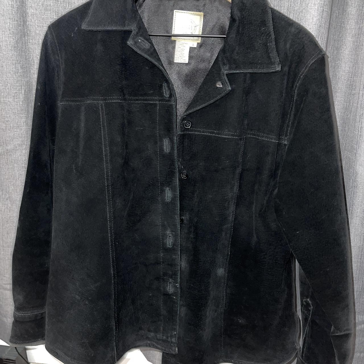 Ami suede jacket It black and in mint condition - Depop