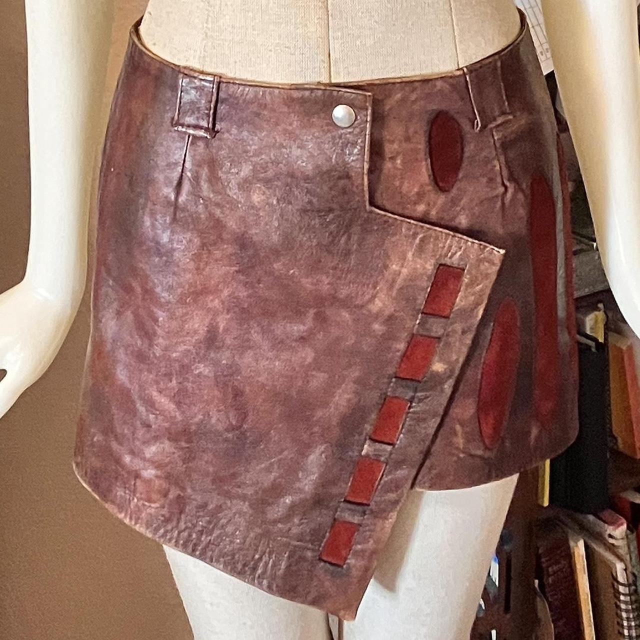 Made in Italy vintage XS unique brownish maroon red... - Depop