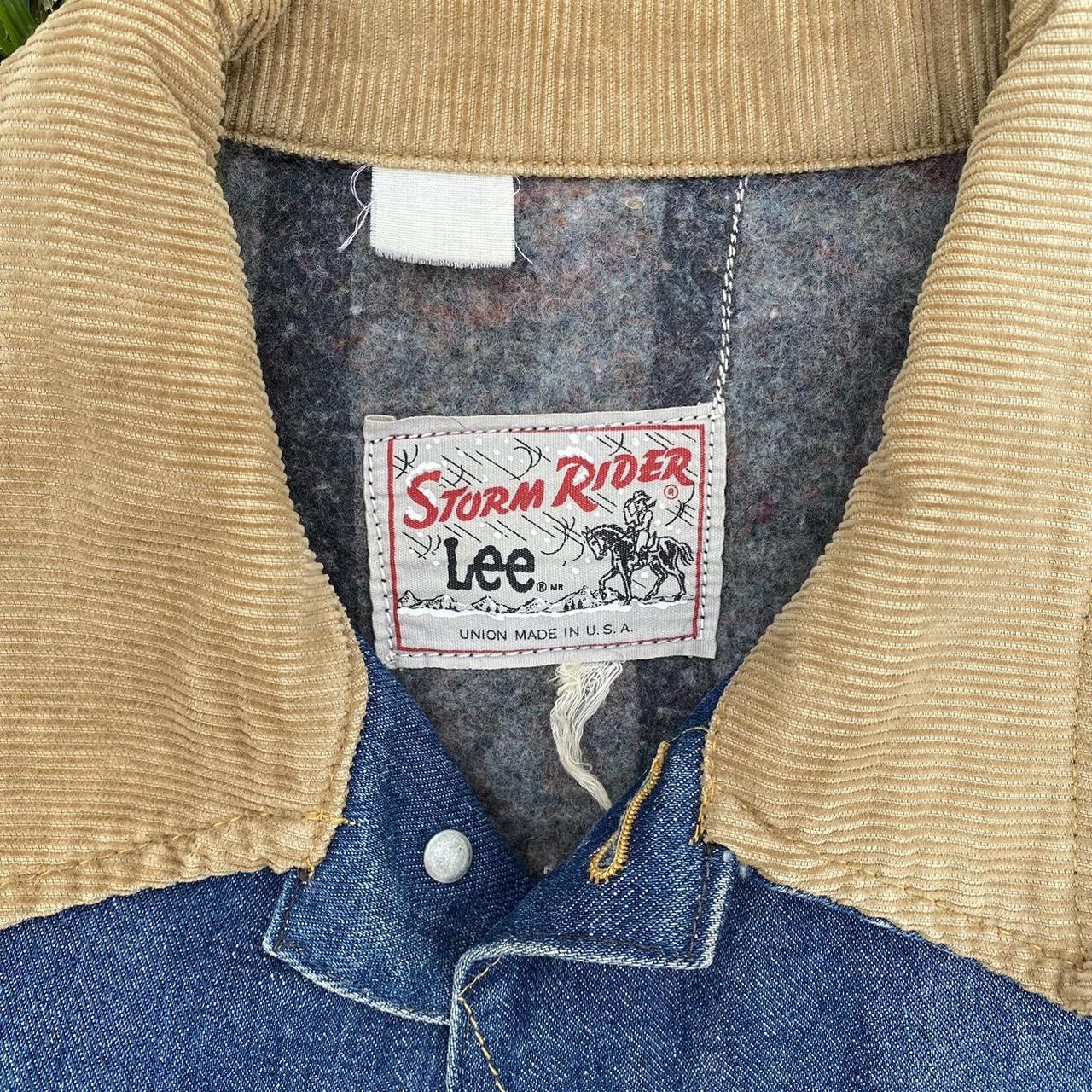 Lee Men's Blue and Tan Jacket | Depop