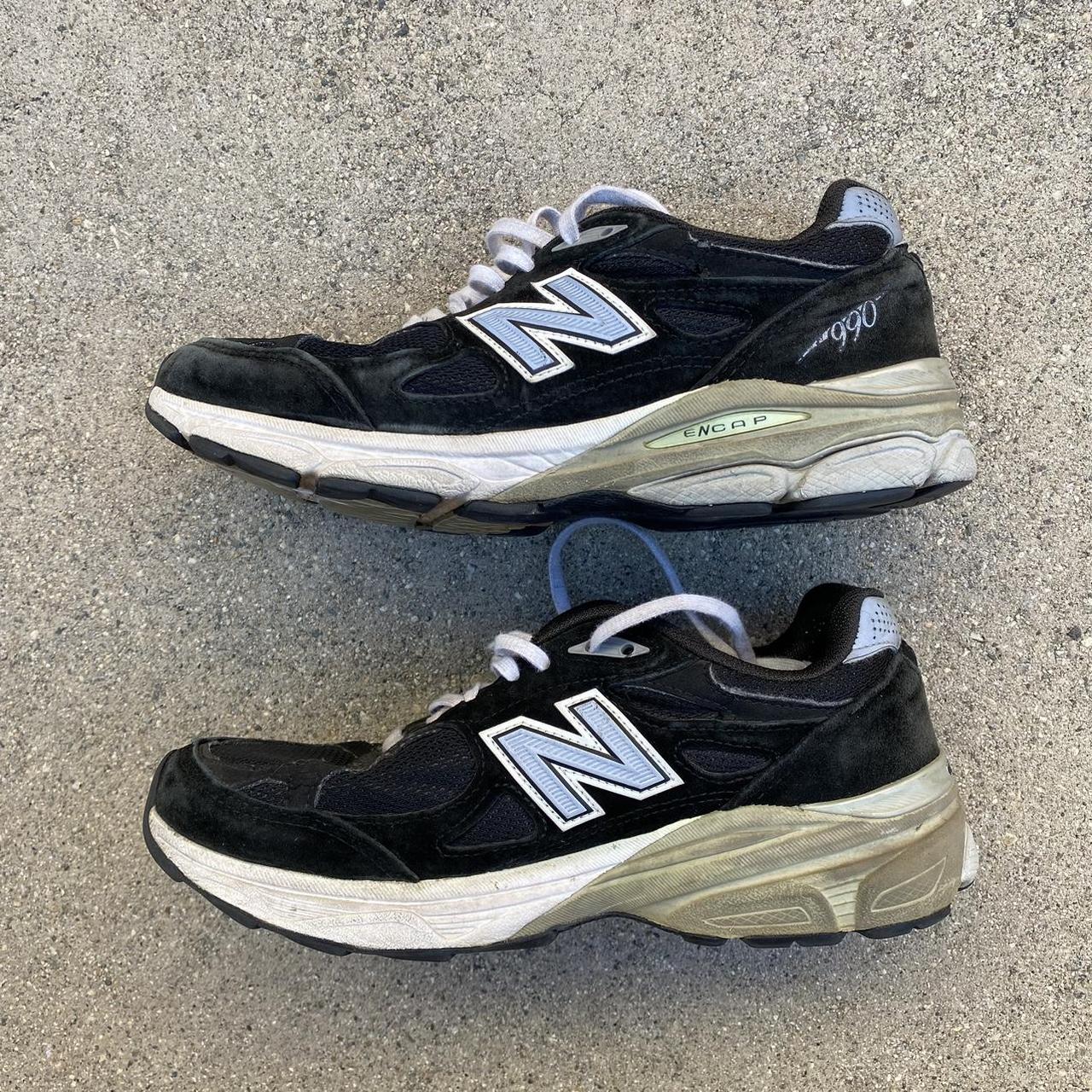 New Balance 990 Encap Made in USA Black Suede... - Depop