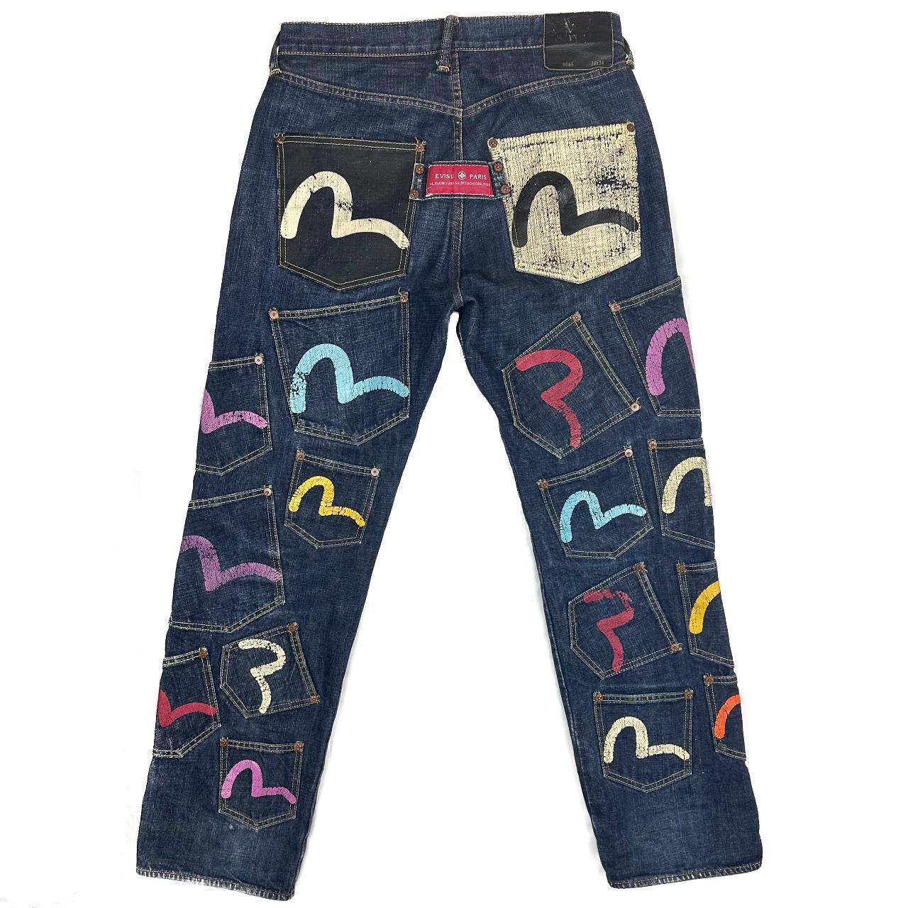 Evisu Multi Pocket Paris Jeans 34 x 34 Great... - Depop