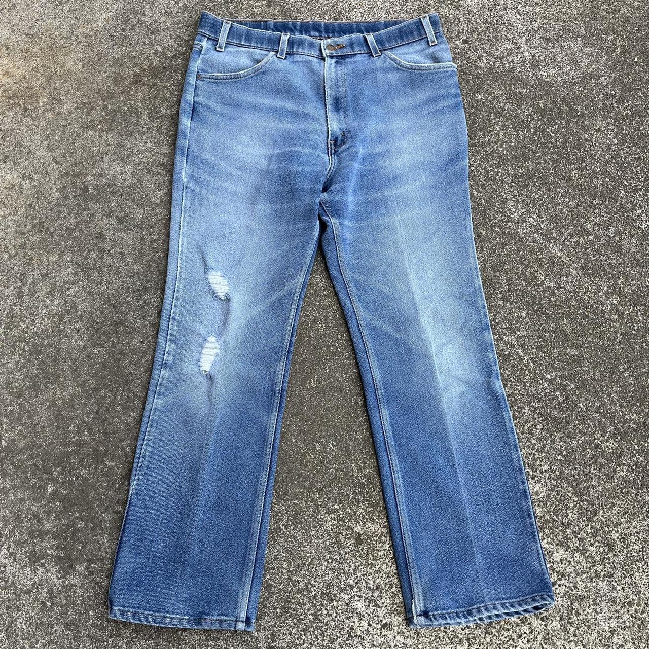 Vintage Levi’s Brown Label Medium Washed Distressed... - Depop