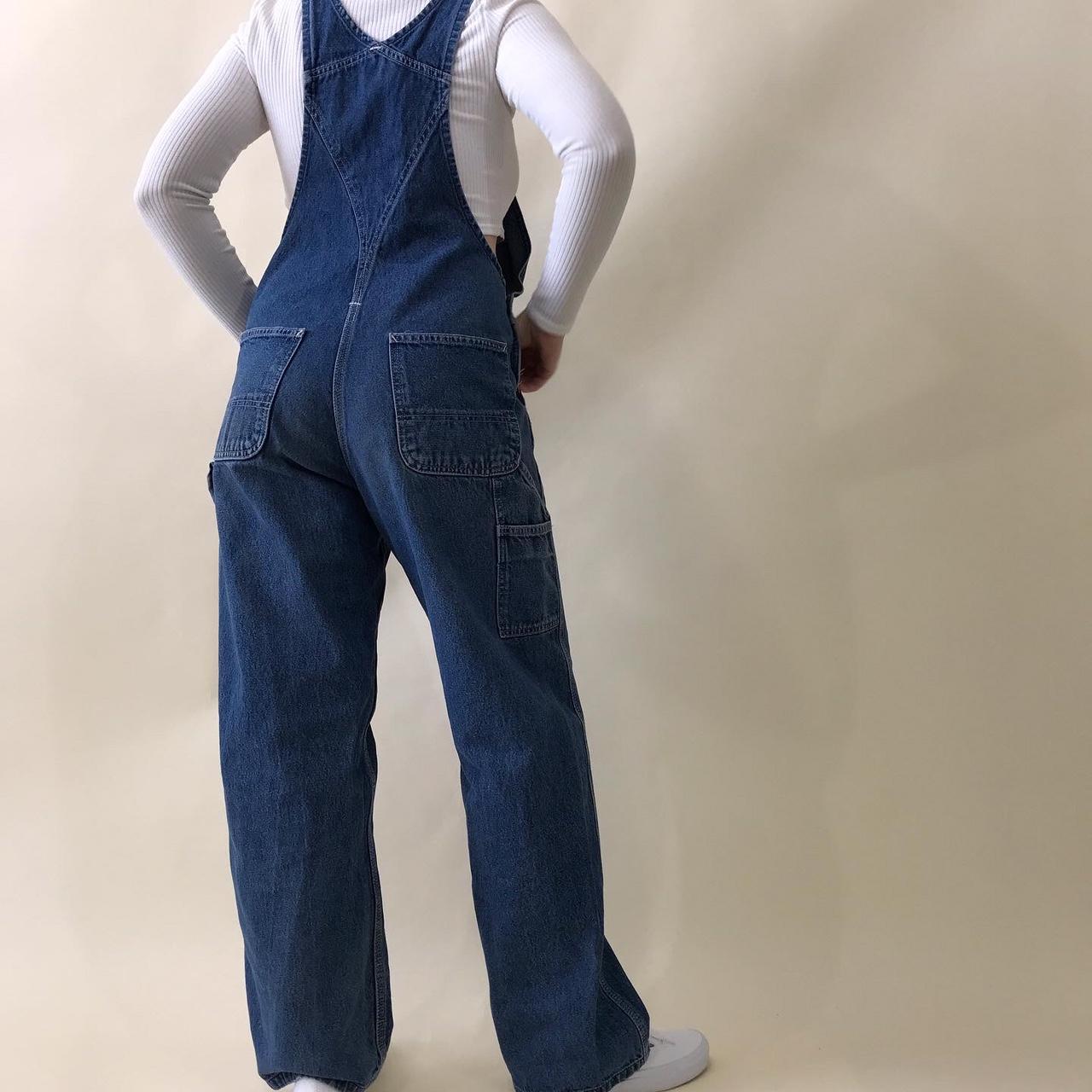 Original carhartt overalls classic blue denim full... - Depop