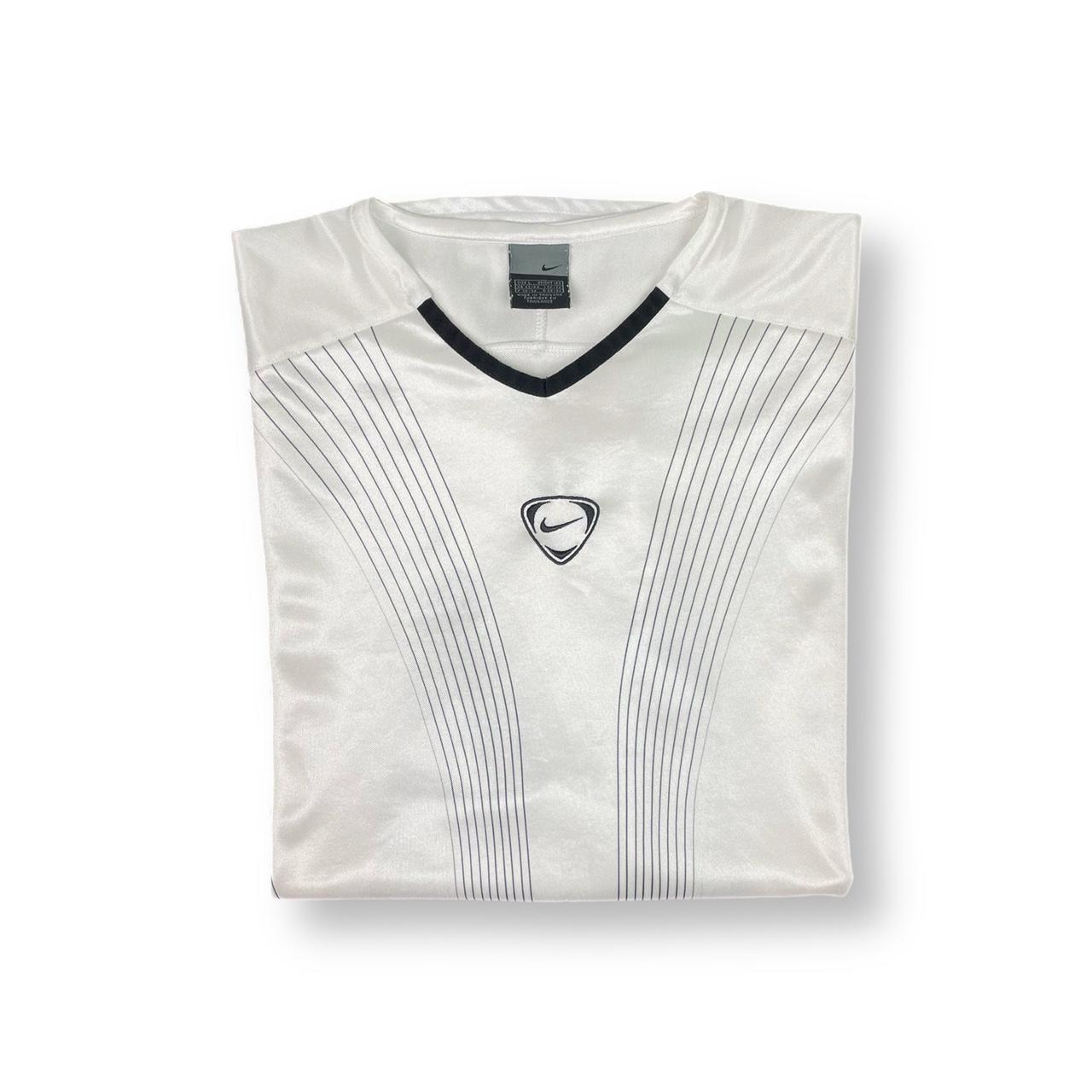 VINTAGE NIKE T90 TEE: white + black/grey... - Depop