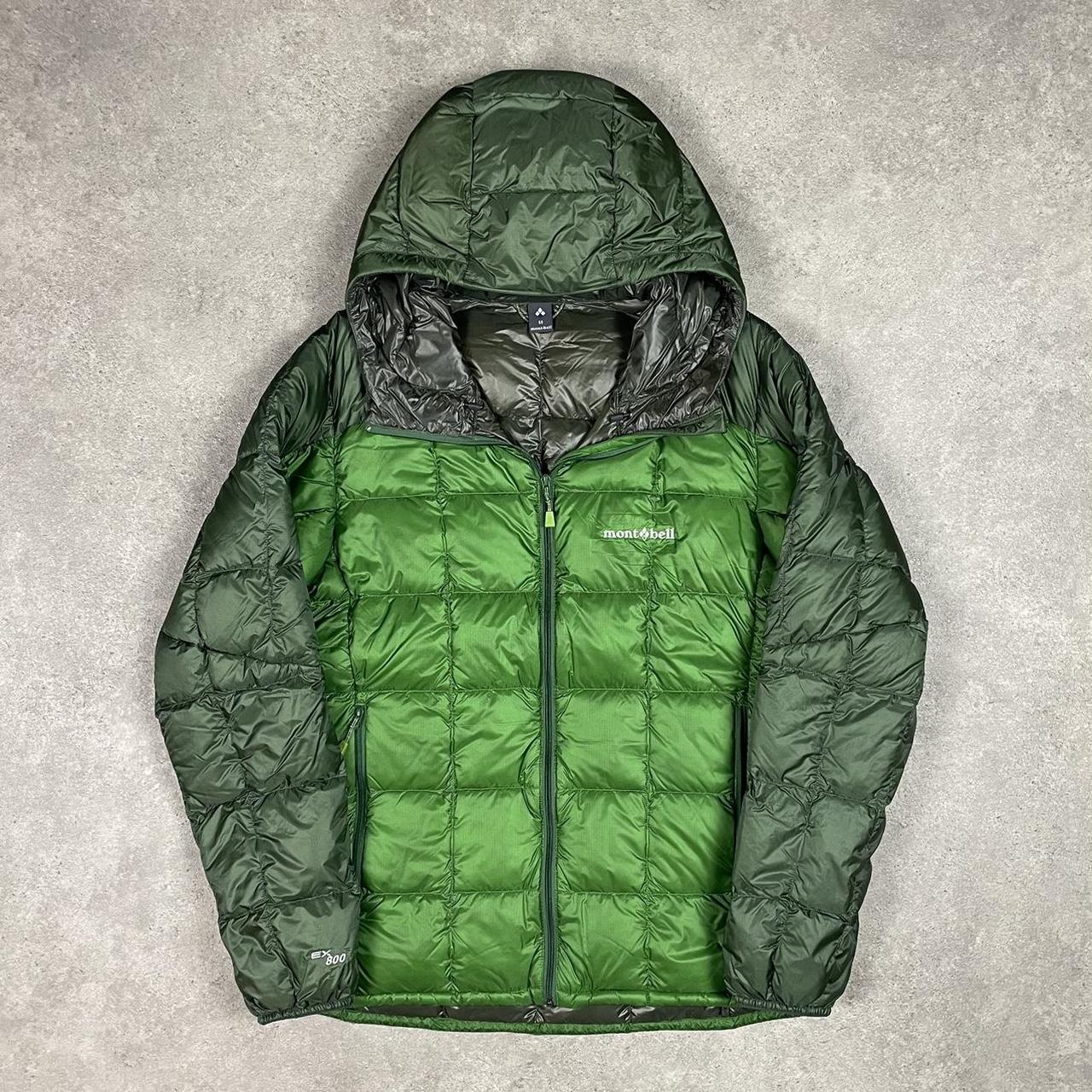 MONTBELL SUPERIOR PADDED DOWN JACKET: two-tone green... - Depop