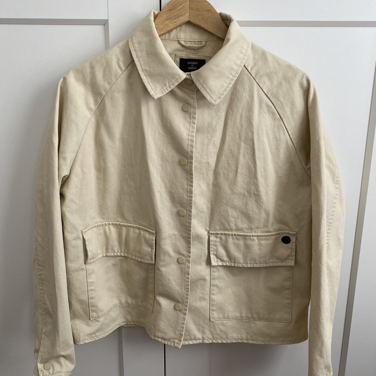 Superdry cream utility jacket / shacket. Worn a... - Depop