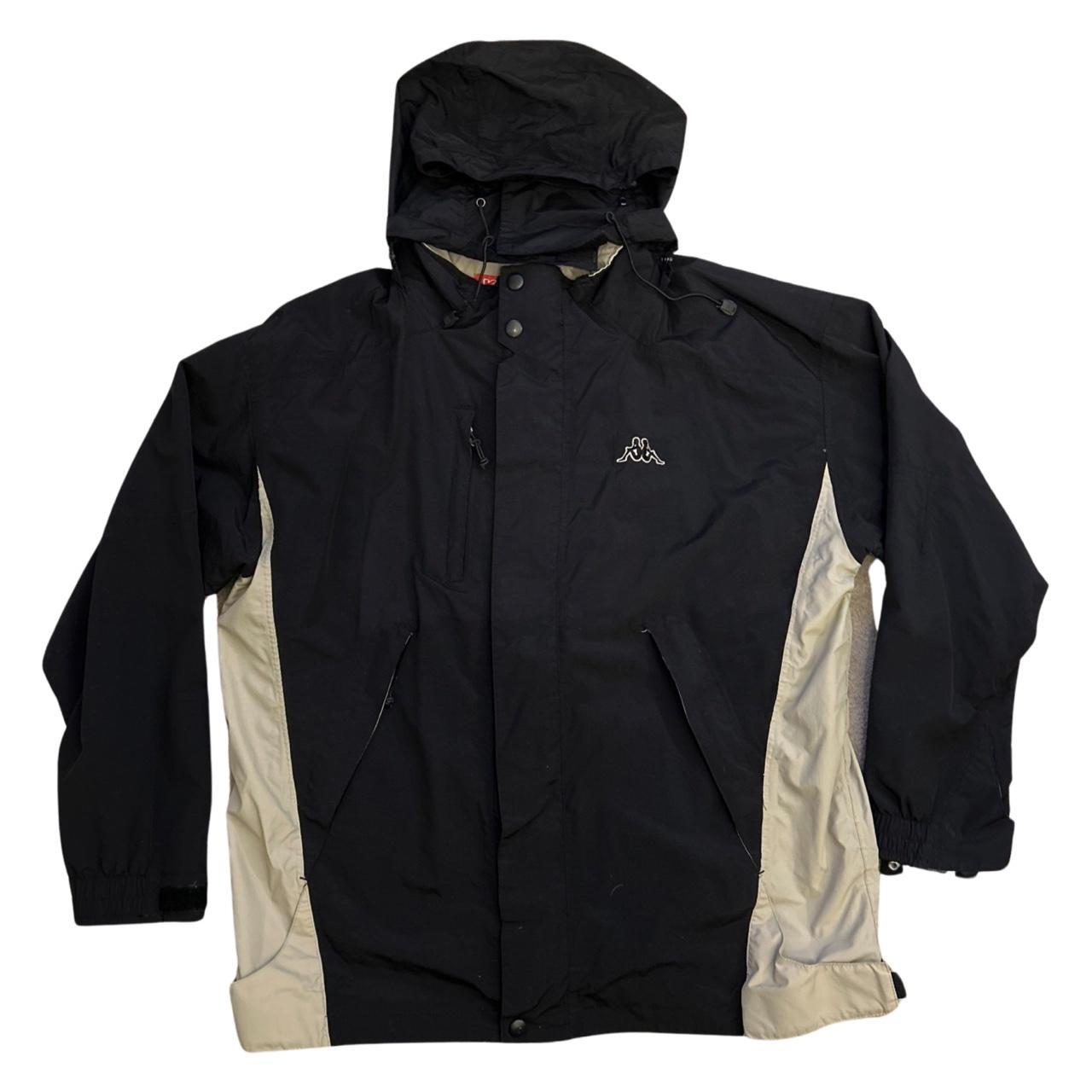 Vintage Kappa Jacket Black and Beige Men’s size... - Depop