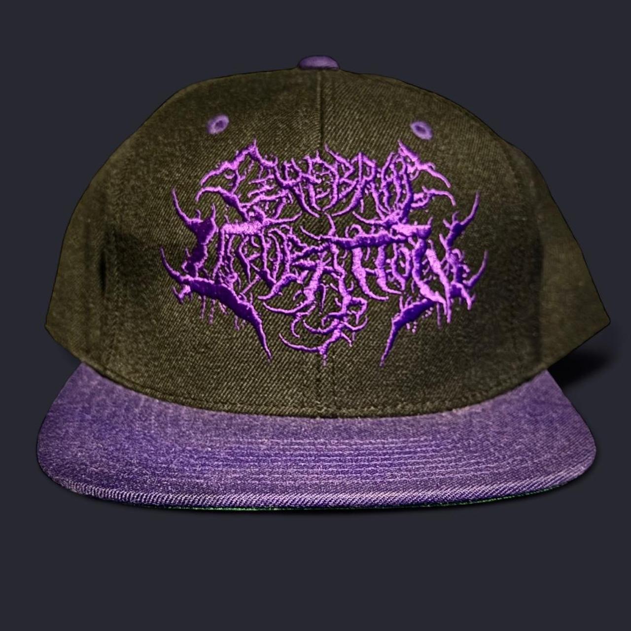 Cerebral Incubation Purple Slam Death Metal Snapback... | Depop