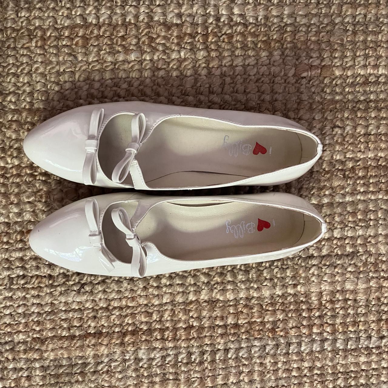 I Love Billy off white ballerina show with block... | Depop