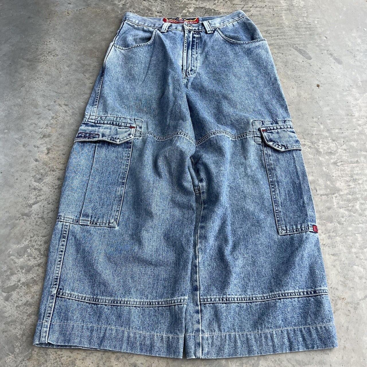 Vintage Cargo JNCO Jeans Baggy Skater Wide Leg Y2K... - Depop