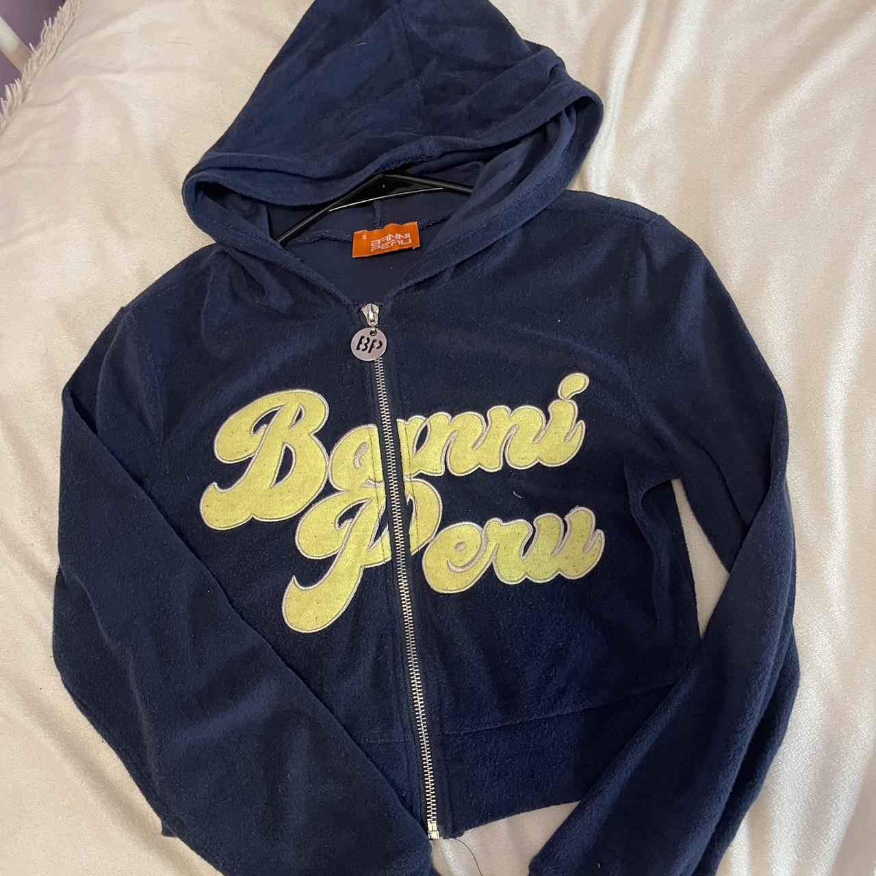 Y2K Banni Peru blue and yellow crop sweatsuit ... - Depop