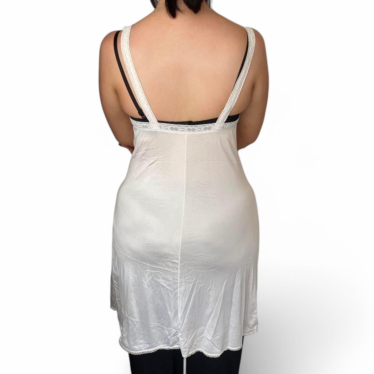 Vintage sheer white slip style dress *pm before... | Depop