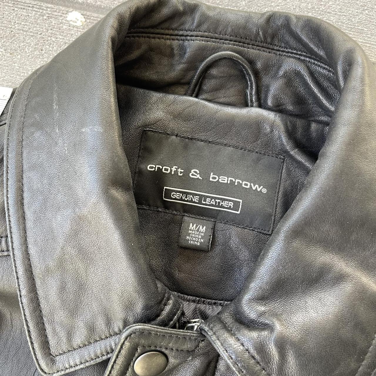 Men’s leather Jacket Croft and Barrow. Tagged... - Depop