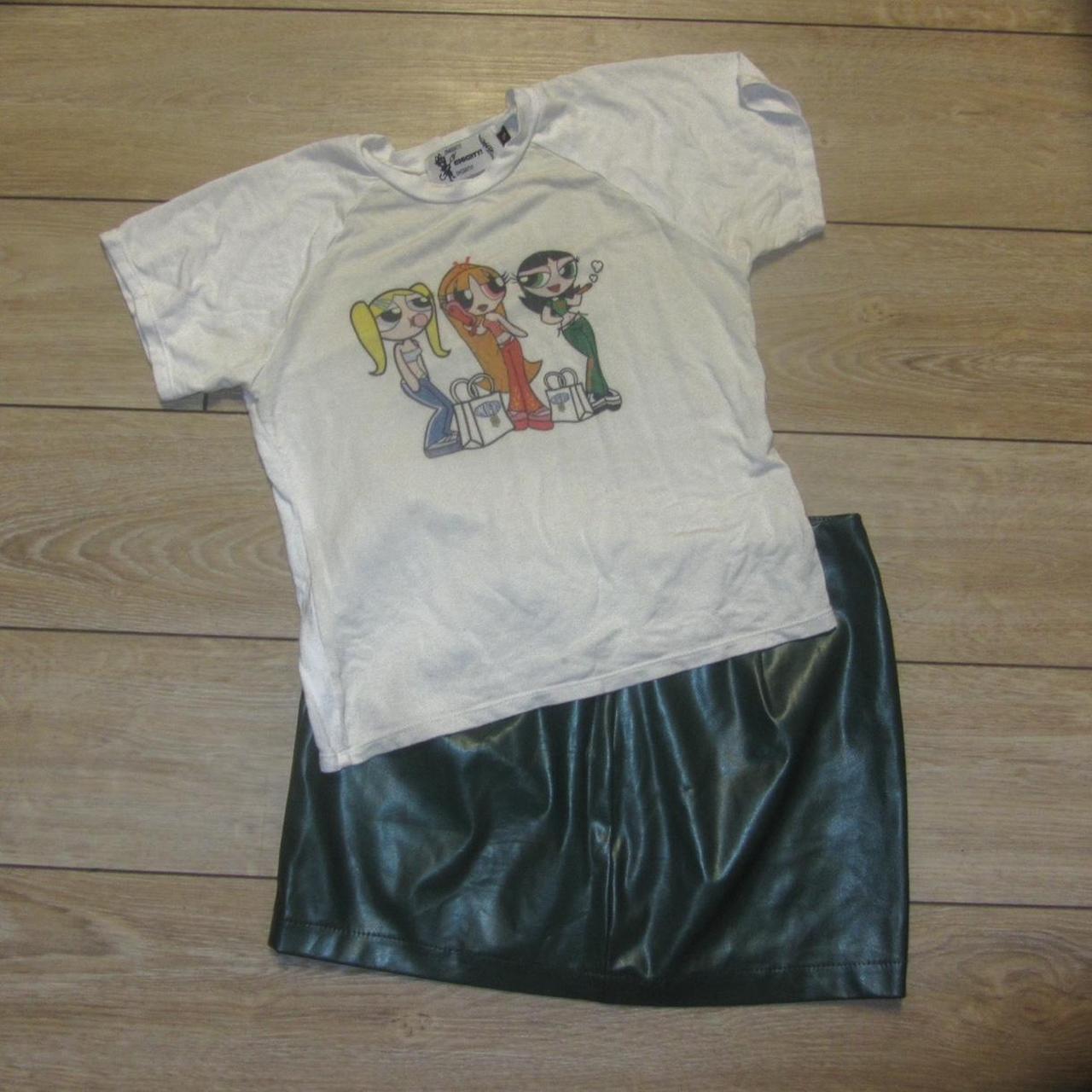 Oh mighty white (rated R) Powerpuff Girls baby tee.... - Depop