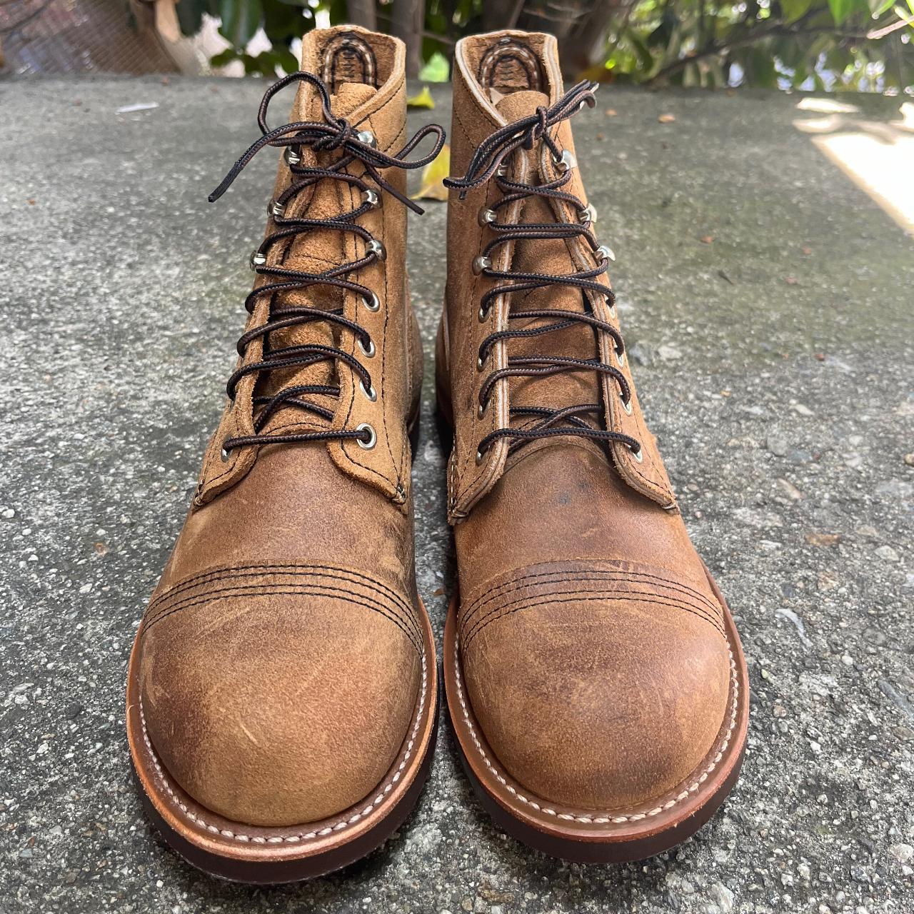 Red Wing Iron Rangers in Muleskinner Leather US... - Depop