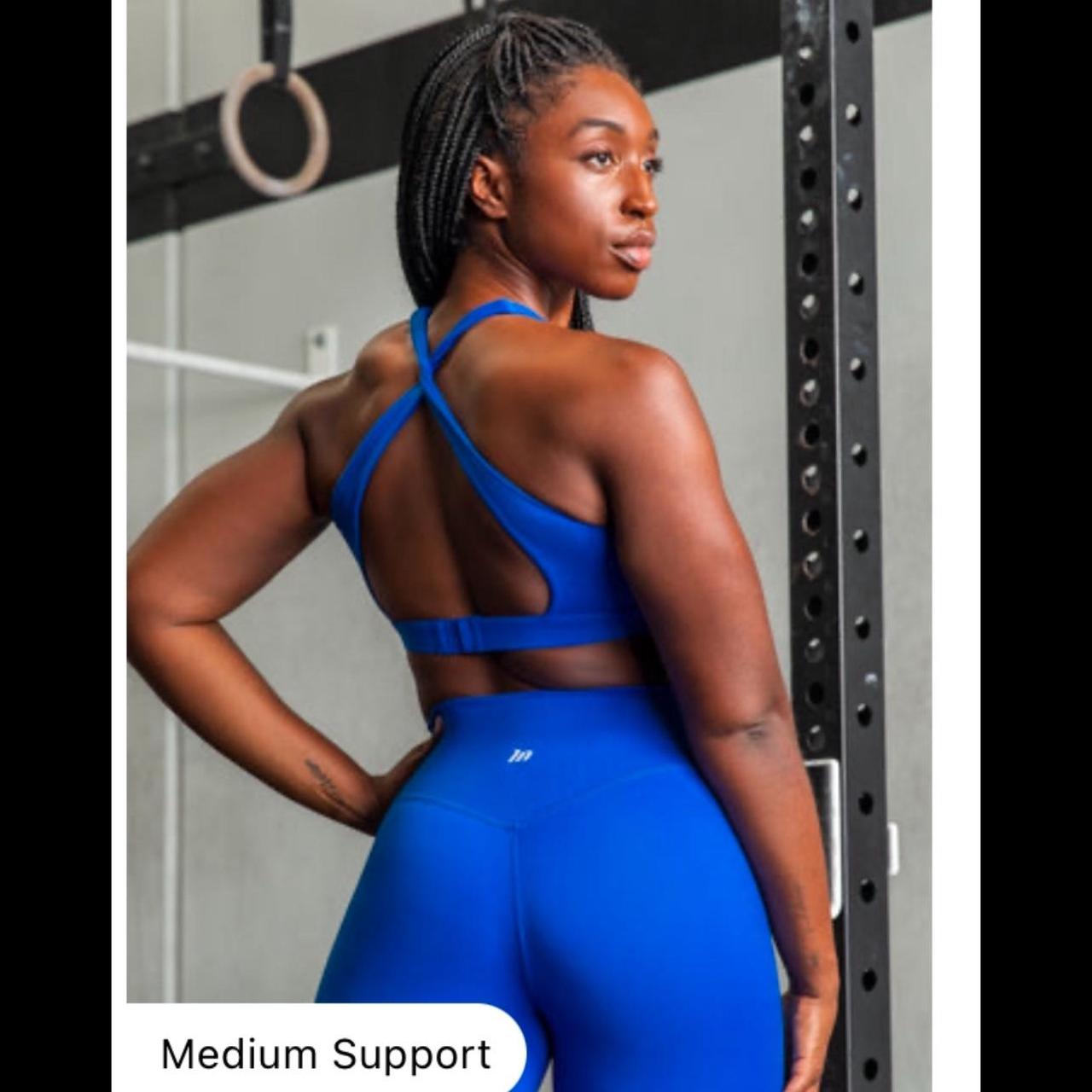 BLUE BONDI SPORTS BRA -MUSCLE NATION SIZE M RRP... | Depop