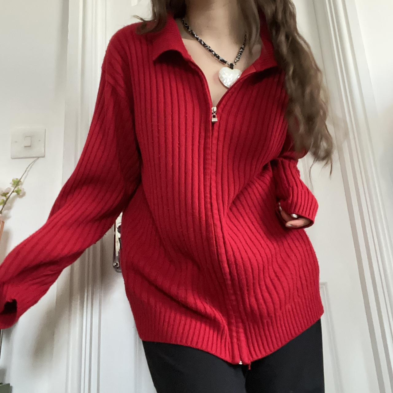 vintage red HUGO BOSS fleece... - Depop