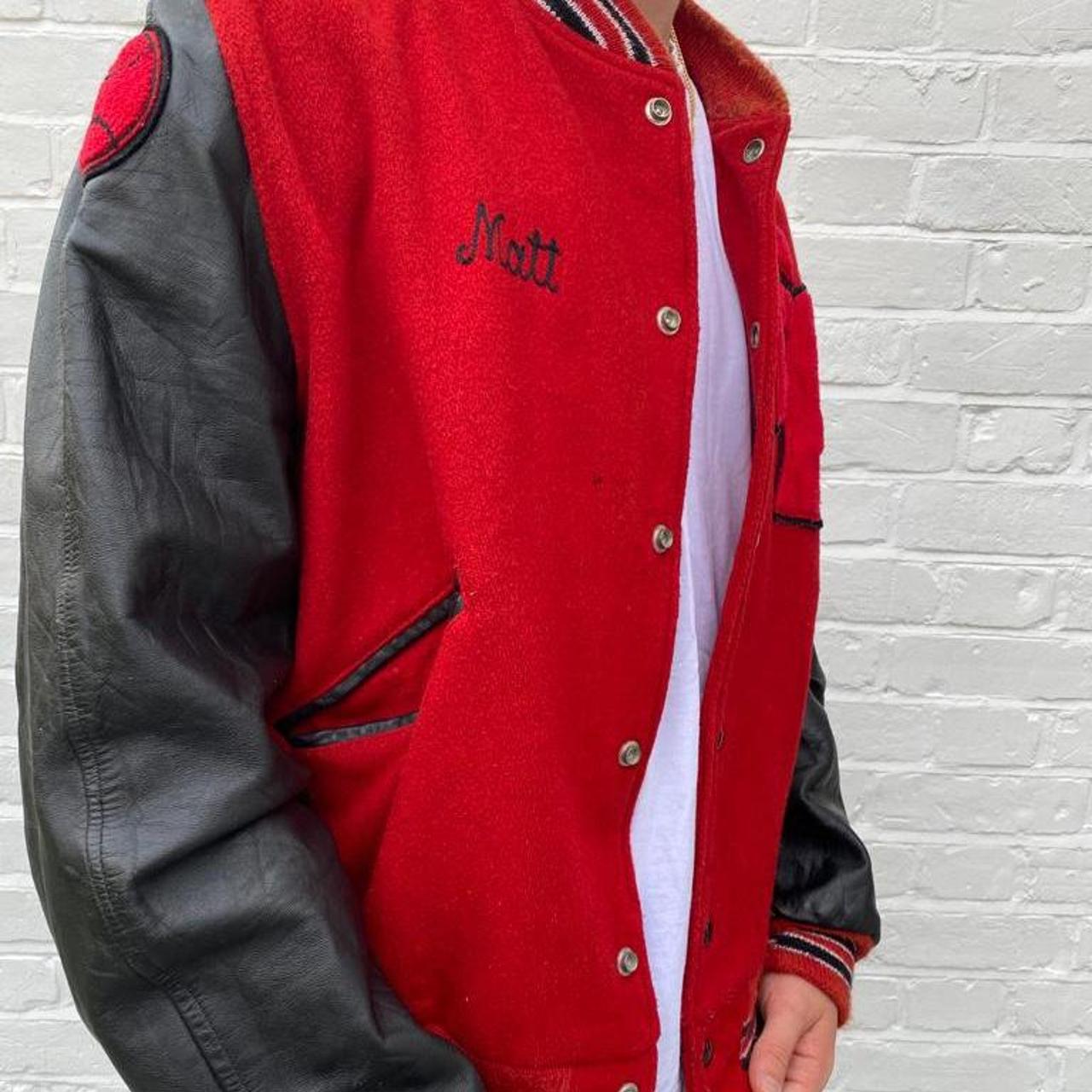 Men's Red and Black Jacket | Depop