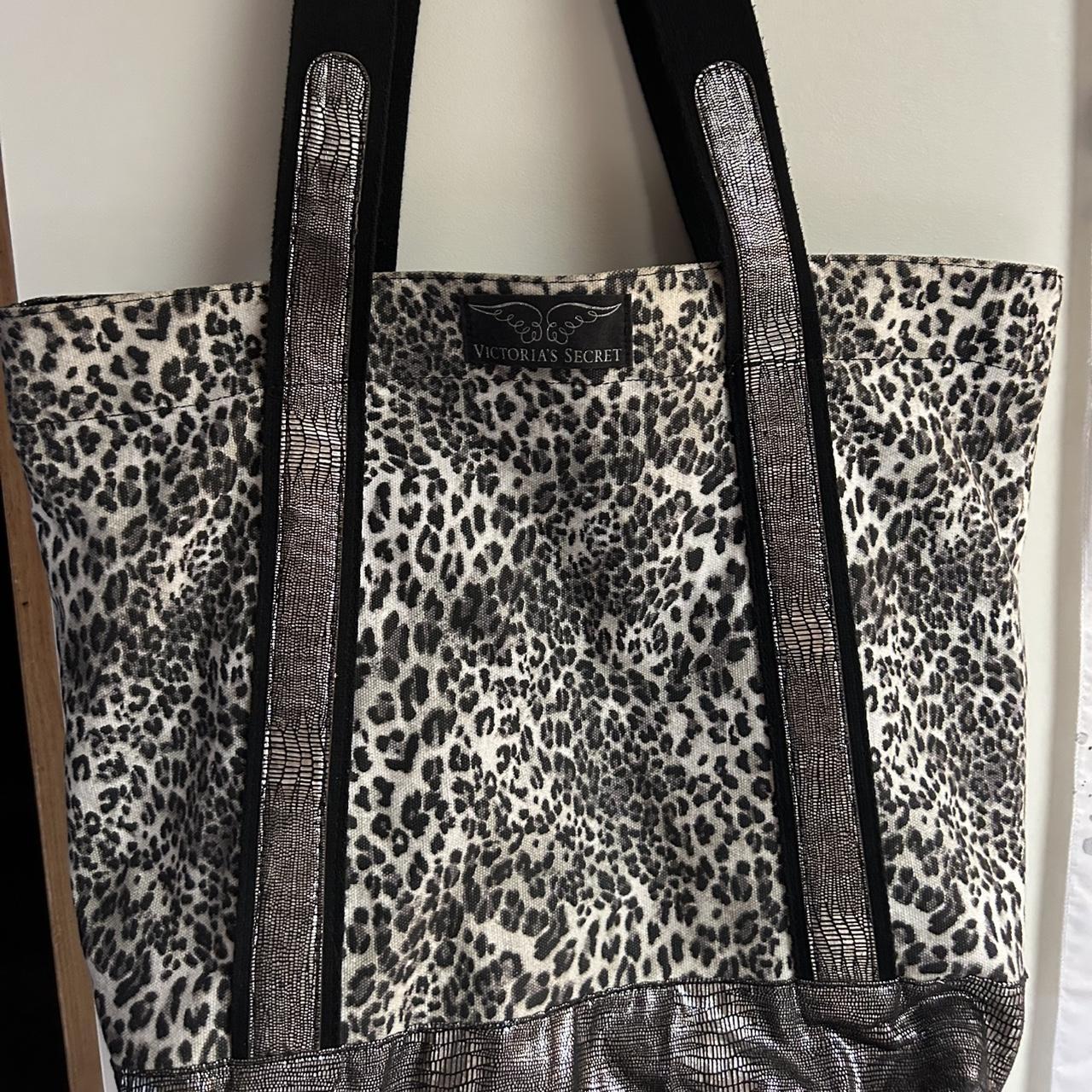 Victoria's Secret leopard print shoulder tote bag... | Depop