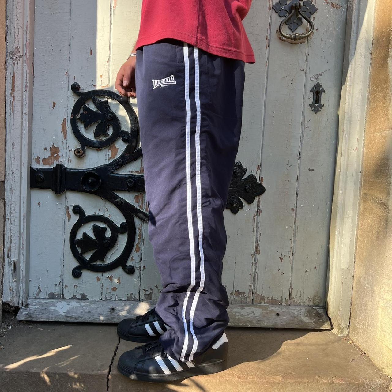 Retro Lonsdale trackies Labelled XL Baggy fit... - Depop