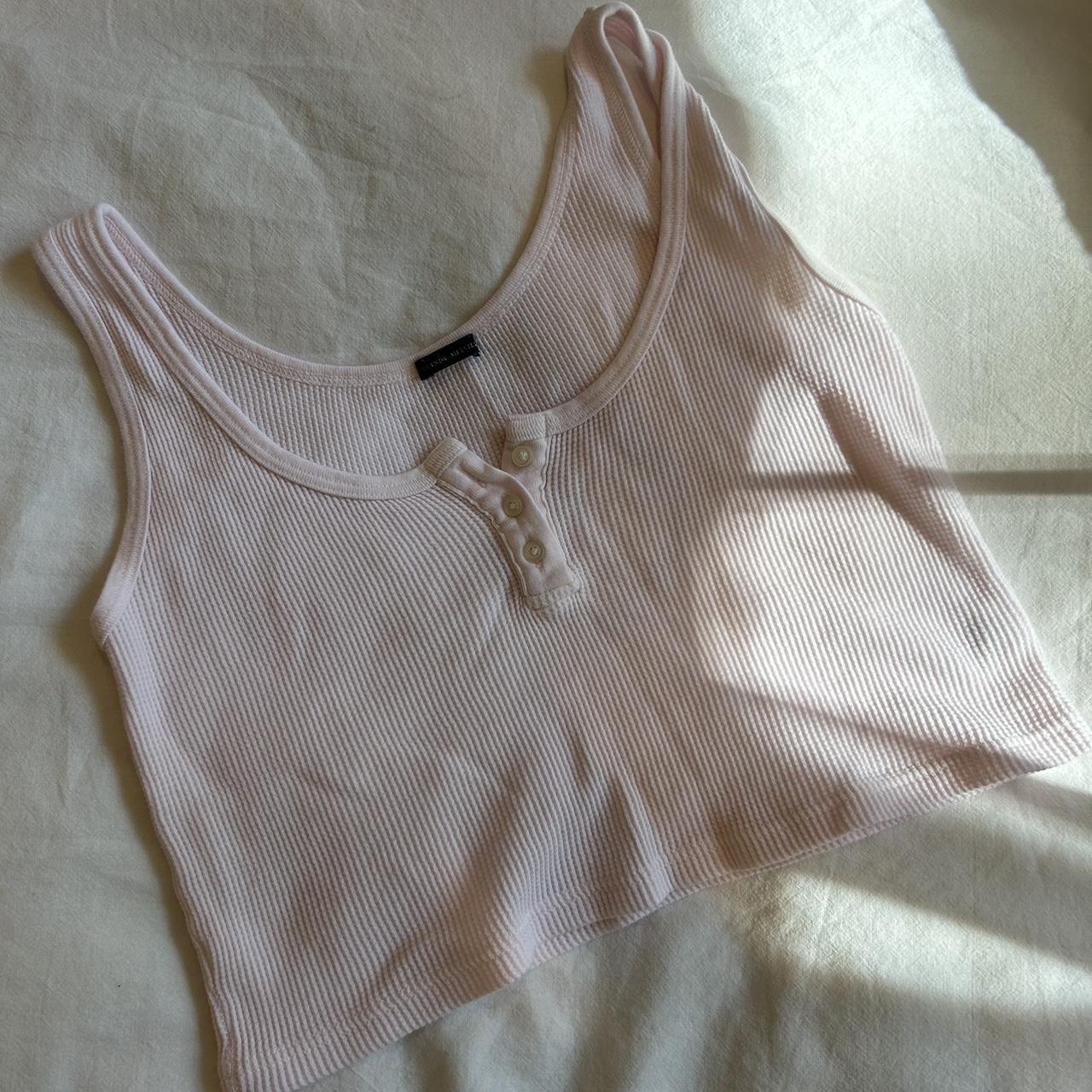 brandy Melville cropped pink tank🩷 #brandymelville - Depop
