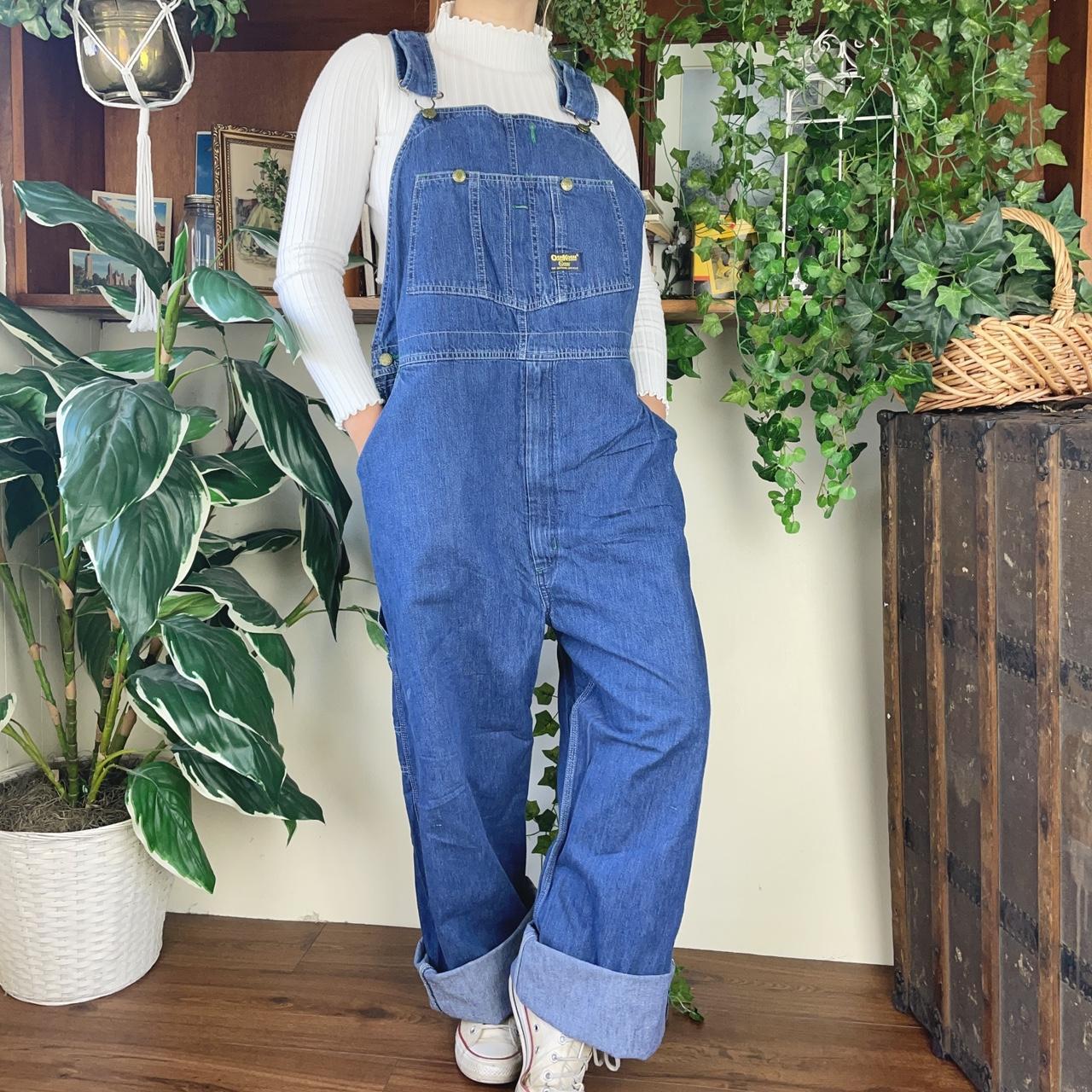 OshKosh B'gosh Men's Blue Dungarees-overalls | Depop