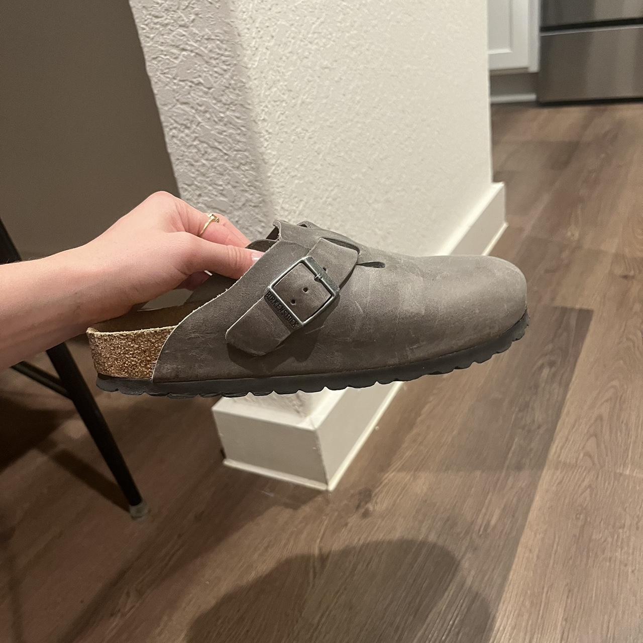 Birkenstock Women's Grey Clogs | Depop