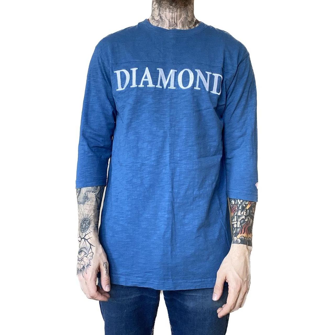 Diamond supply embroidered t shirt Size Medium... - Depop
