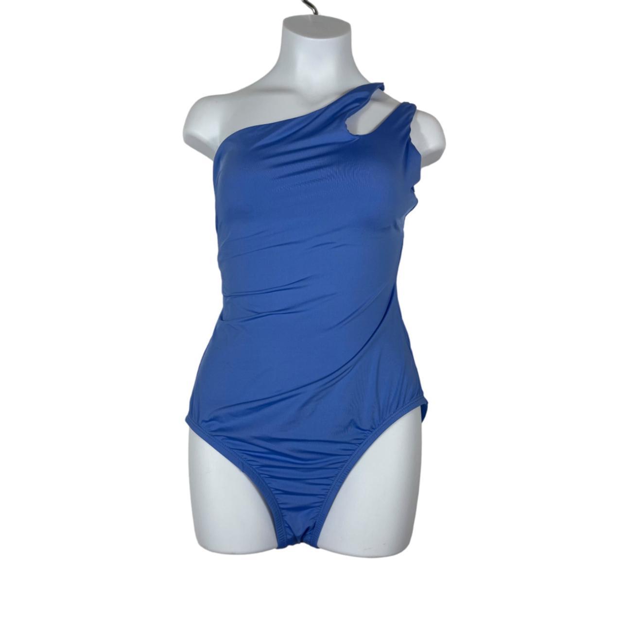 Becca Womens One Shoulder Cutout Swimsuit Medium... - Depop
