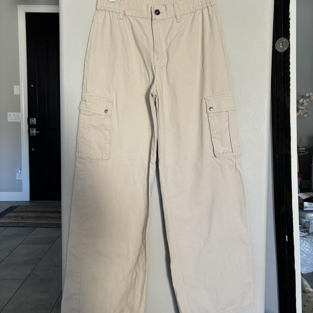 Cream cargo pants, received these as a gift 🦂 they... - Depop