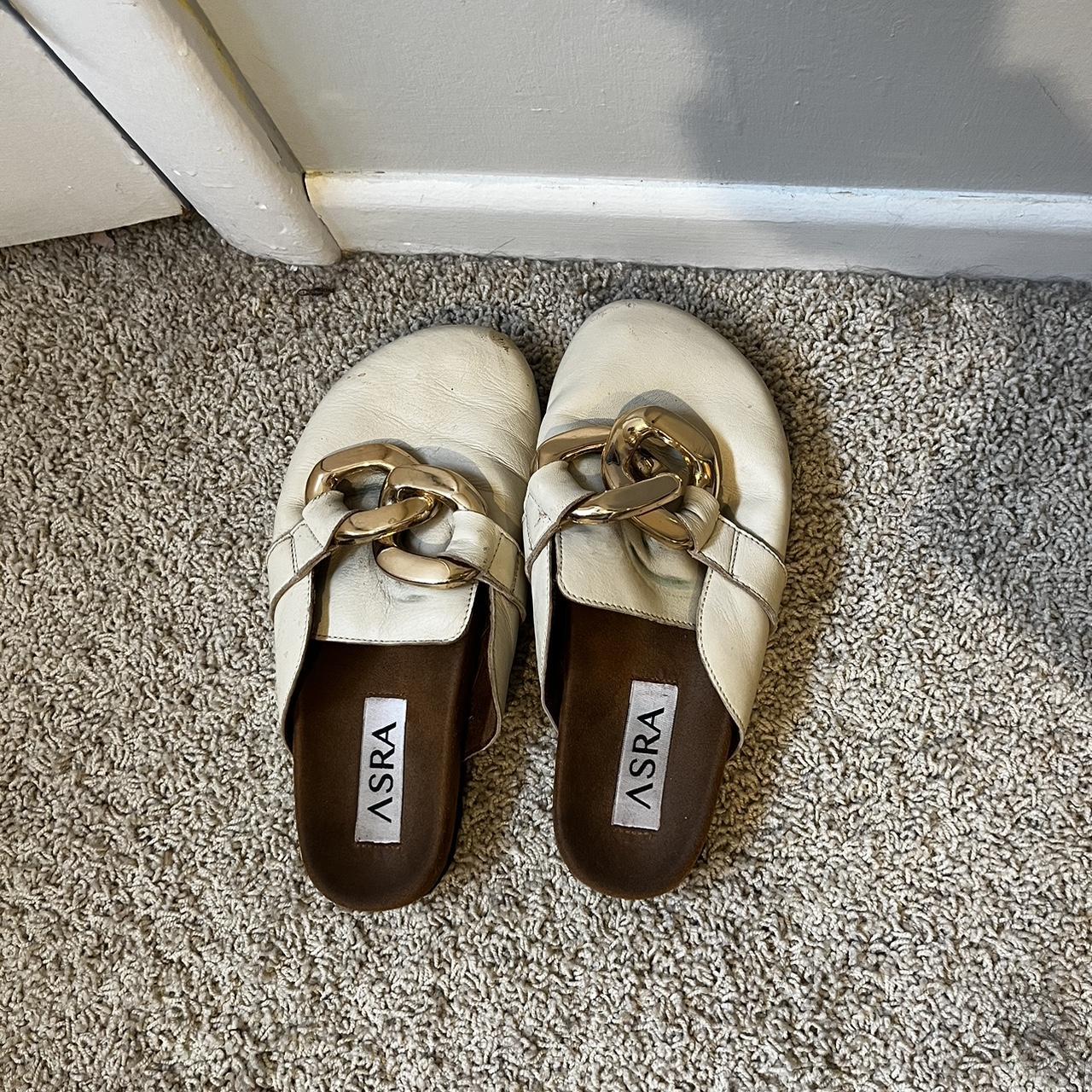 fun clogs with buckle. signs of wear. very... - Depop