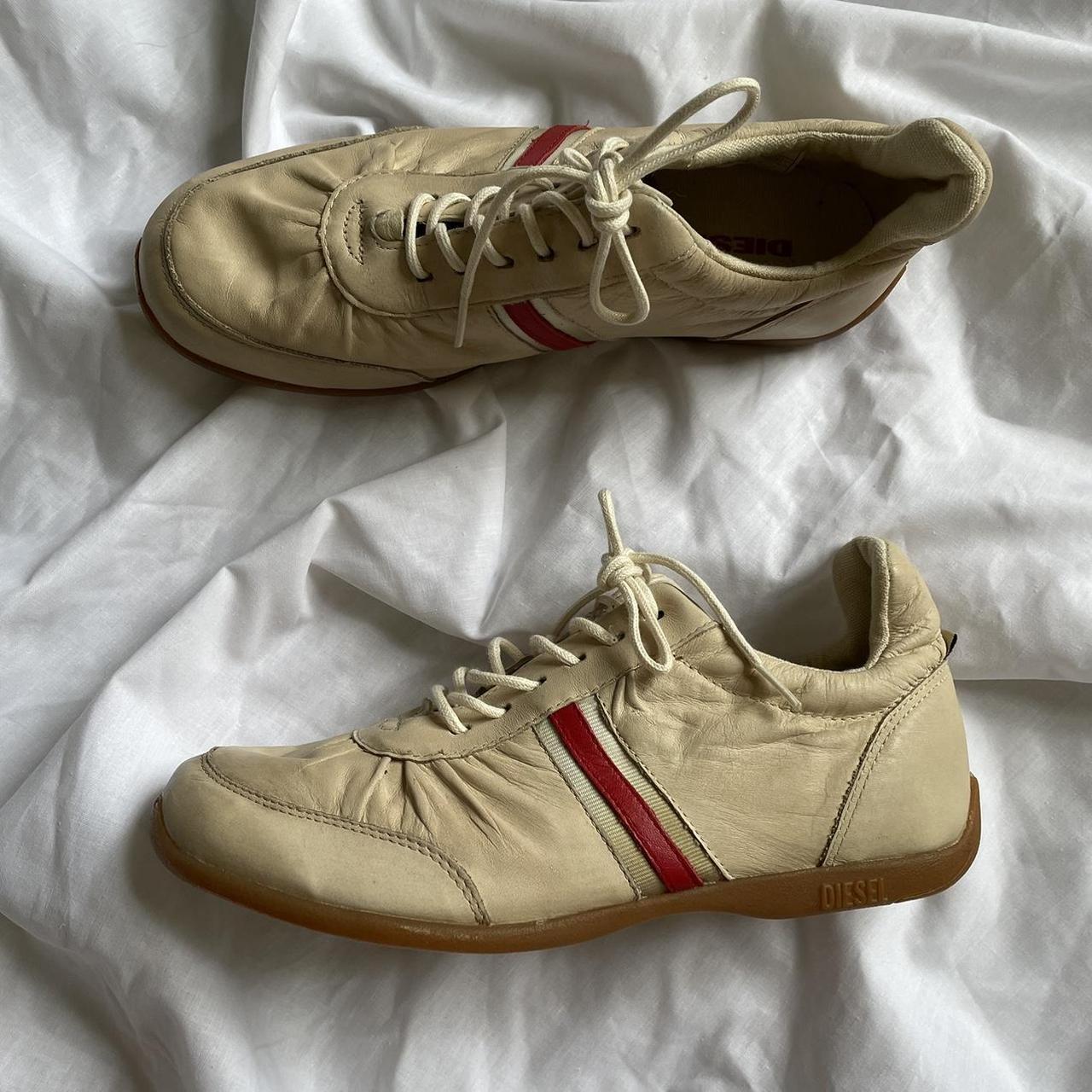 Vintage early 2000s Diesel moto trainers UK size 4 - Depop