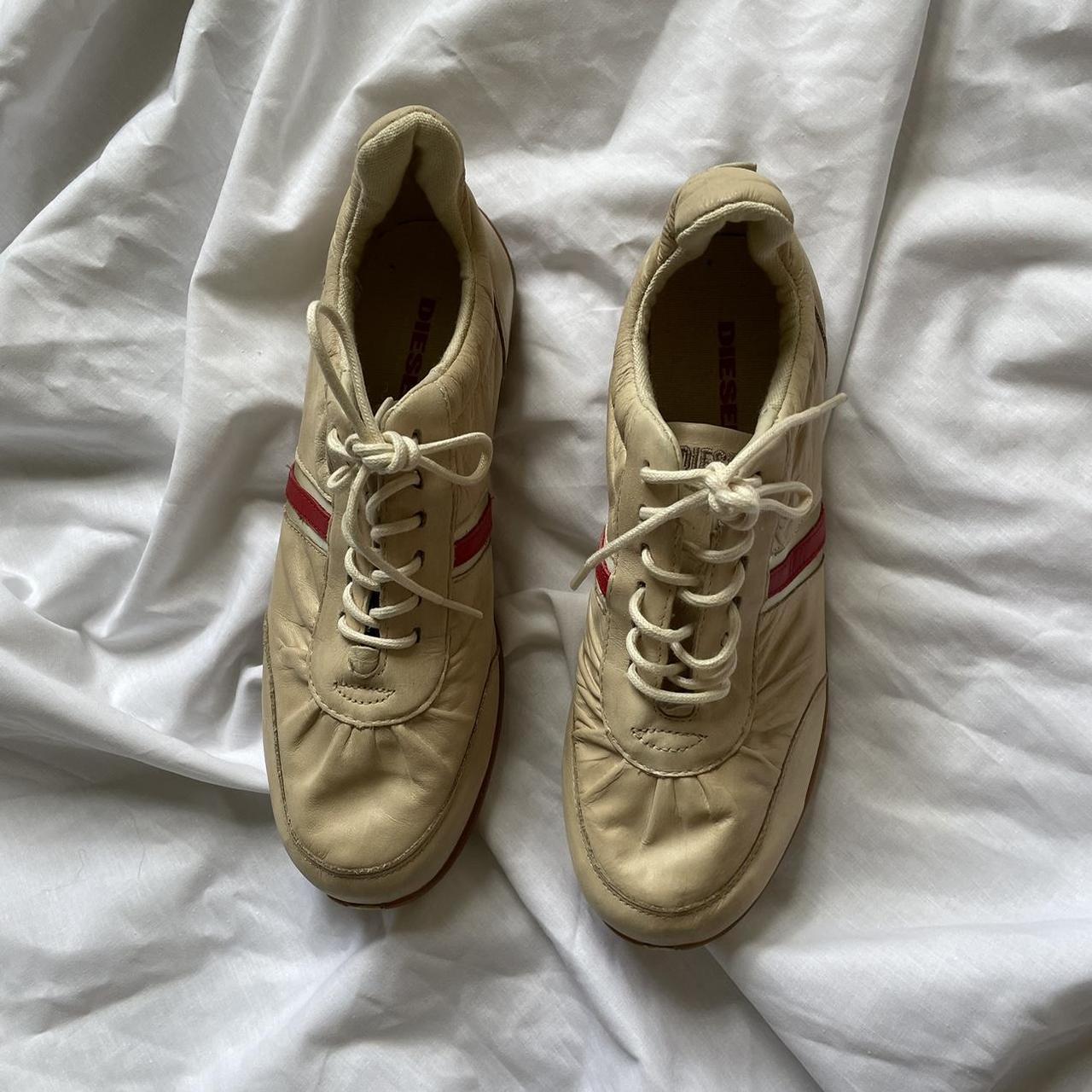 Vintage early 2000s Diesel moto trainers UK size 4 - Depop