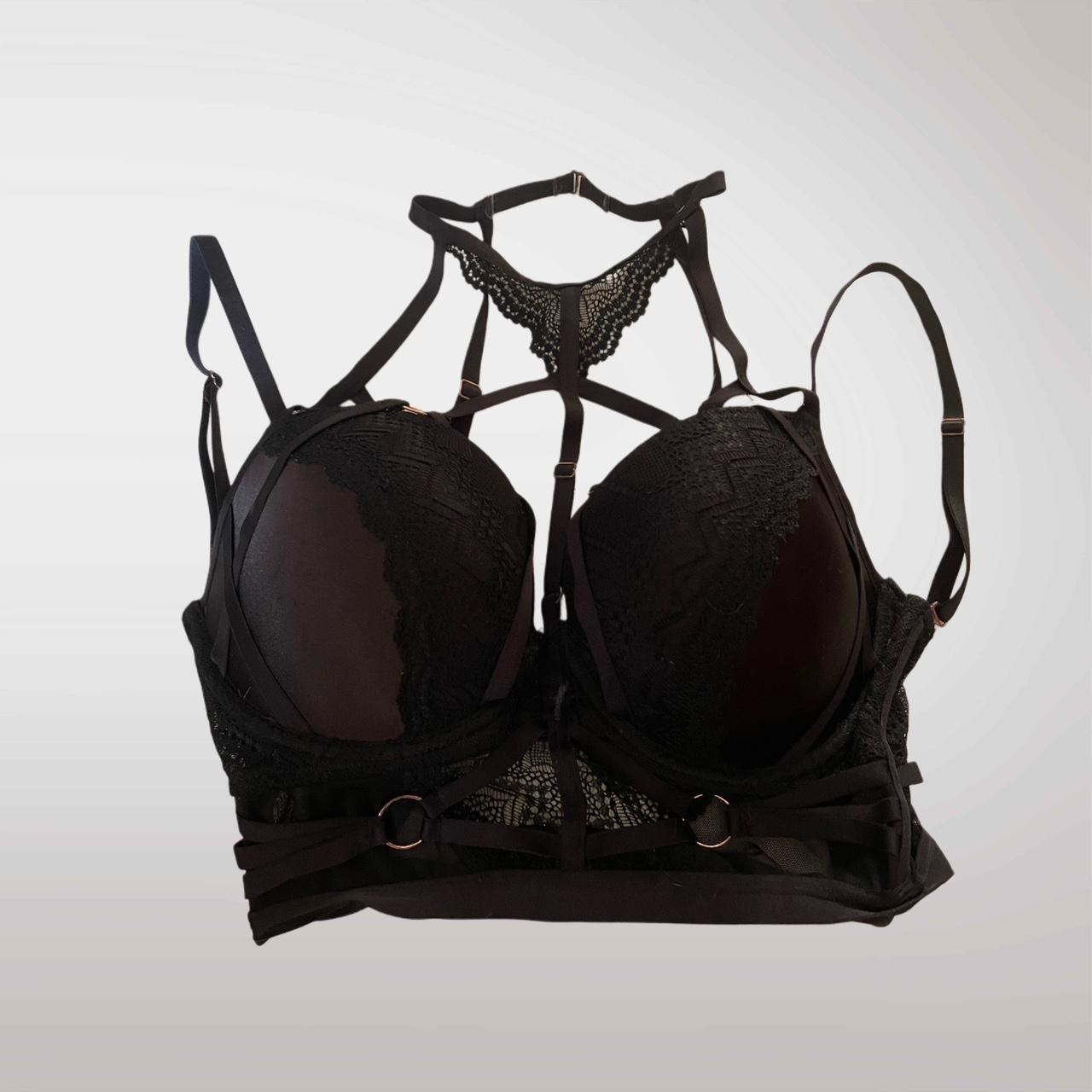 Bras n things black Playboy lace bra with adjustable... | Depop