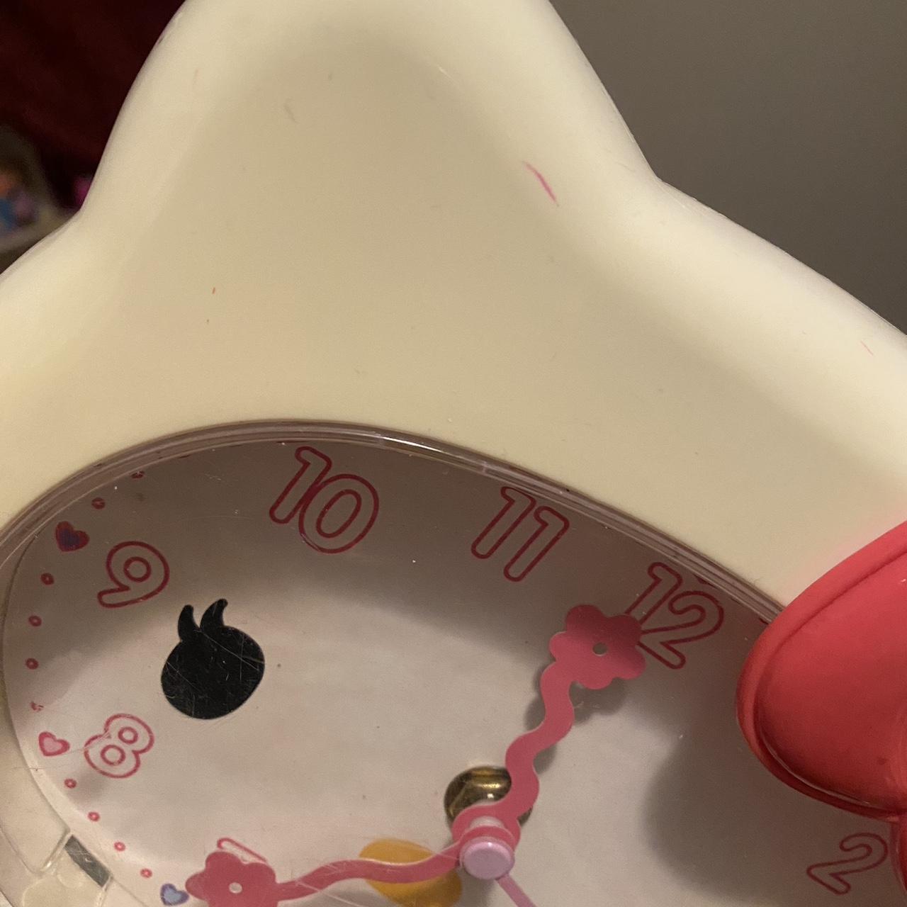 Sanrio Hello Kitty wall clock Has some slight sun... - Depop