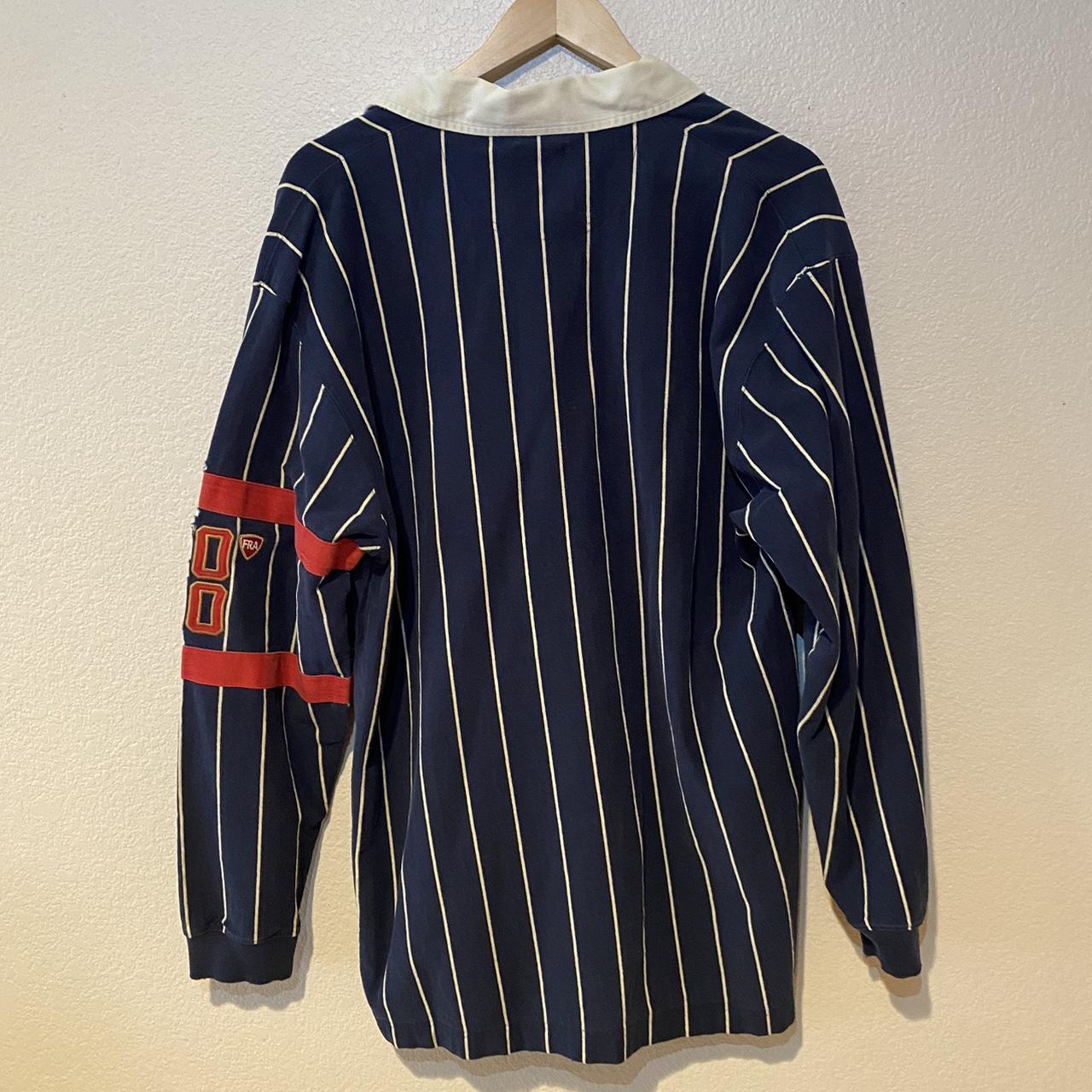 90s Rugby Shirt - great condition - stripes - size... - Depop