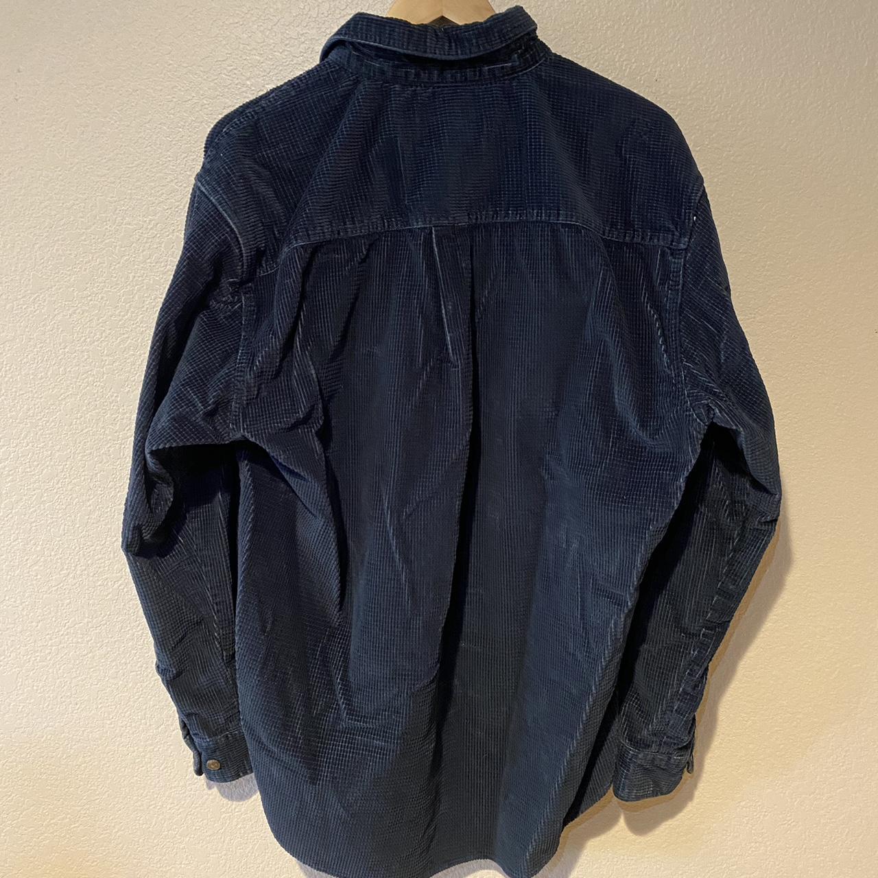 90s Button up shirt - great condition - velvet type... - Depop