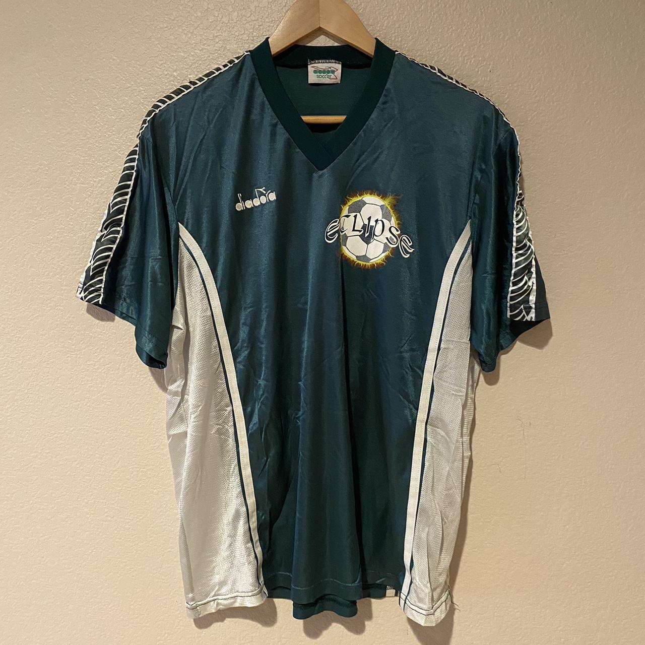 90s Diadora Soccer Jersey - good condition - good... - Depop