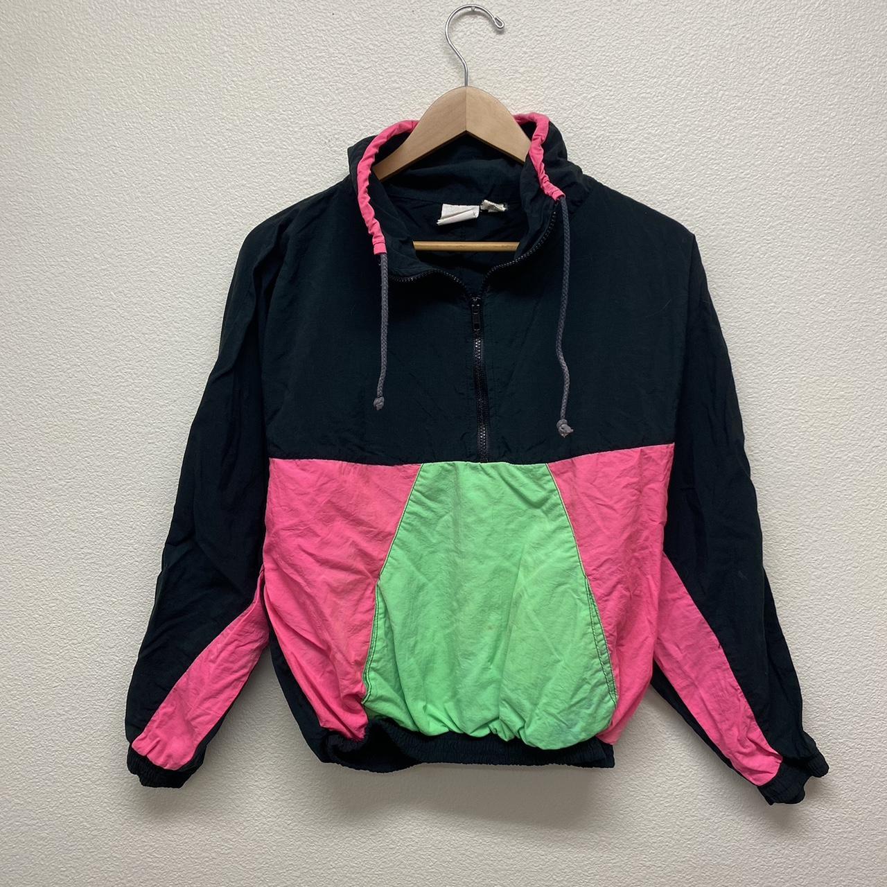90s Colorful Windbreaker Jacket - good condition -... - Depop