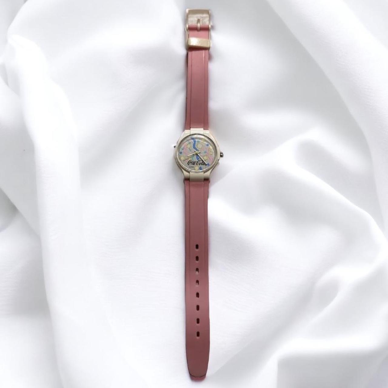 Vintage Coca-Cola Swiss Waterproof Watch Pink... - Depop