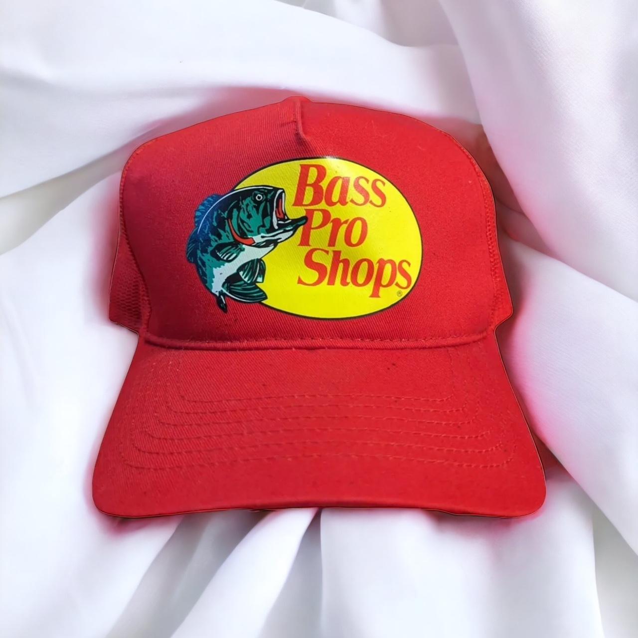 NWOT Bass Pro Shops Red mesh, Printed Logo, Trucker... - Depop