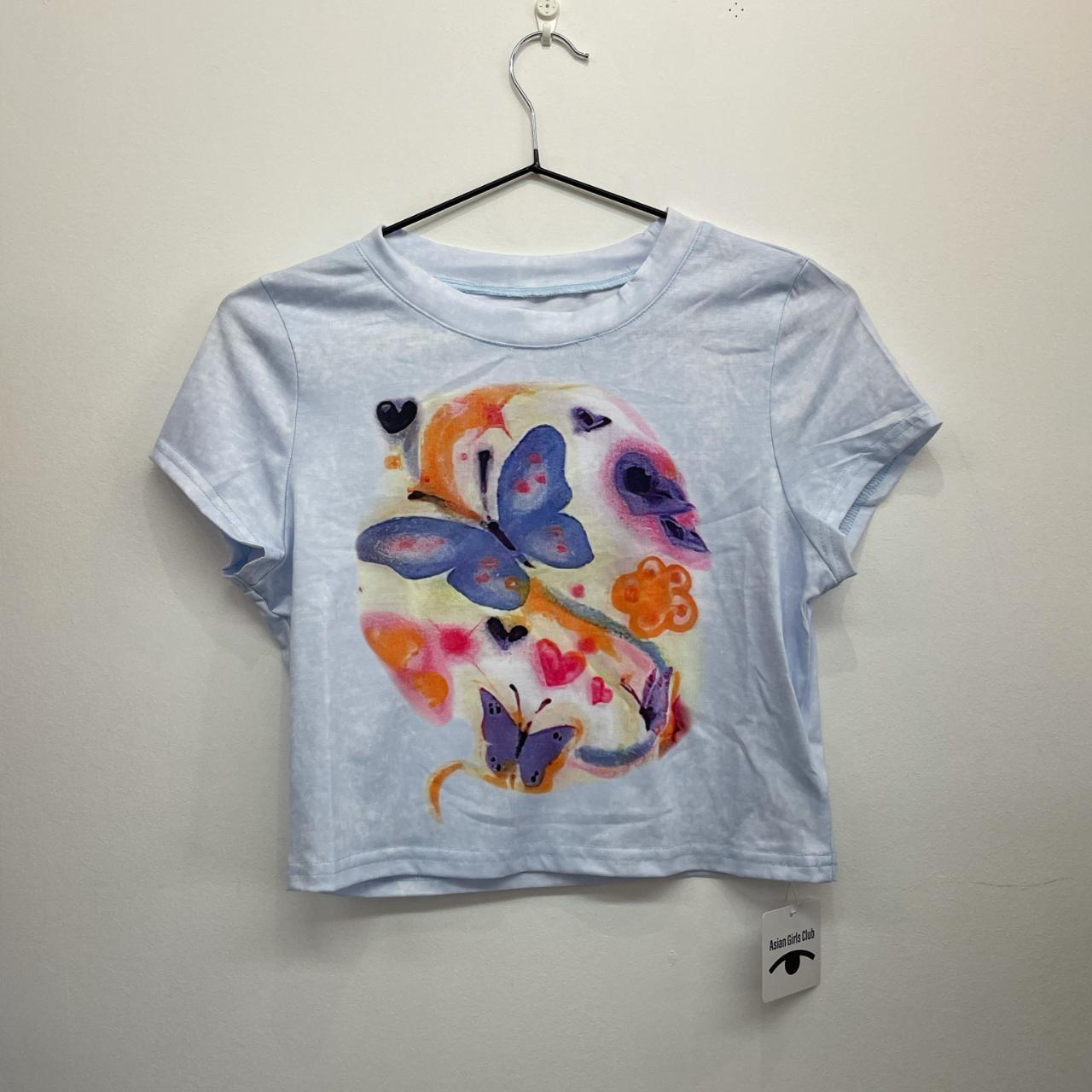 🔥Sample Sale🔥 Blue Butterfly Top 💙 💚 💛 ️... - Depop