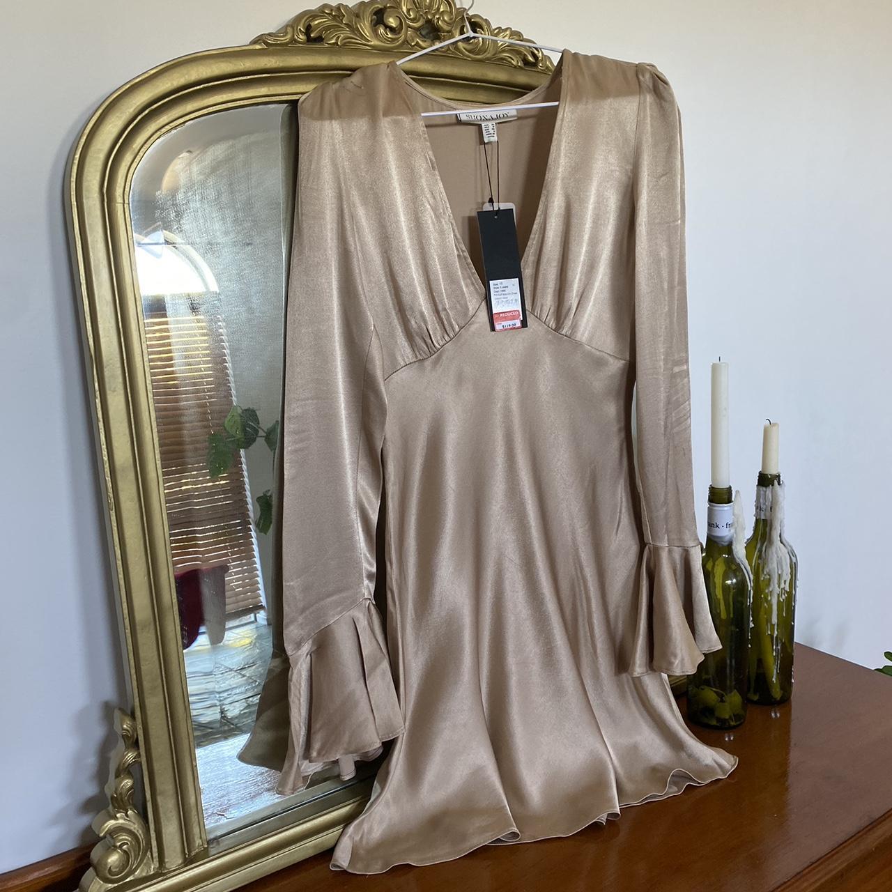 Shona Joy Women's Gold Dress | Depop