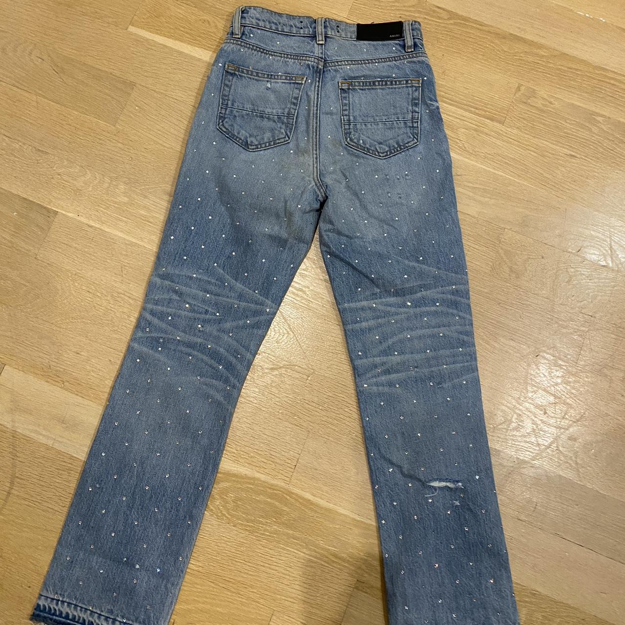 Amiri rhinestone jeans UK 6 is what the tag says but... - Depop