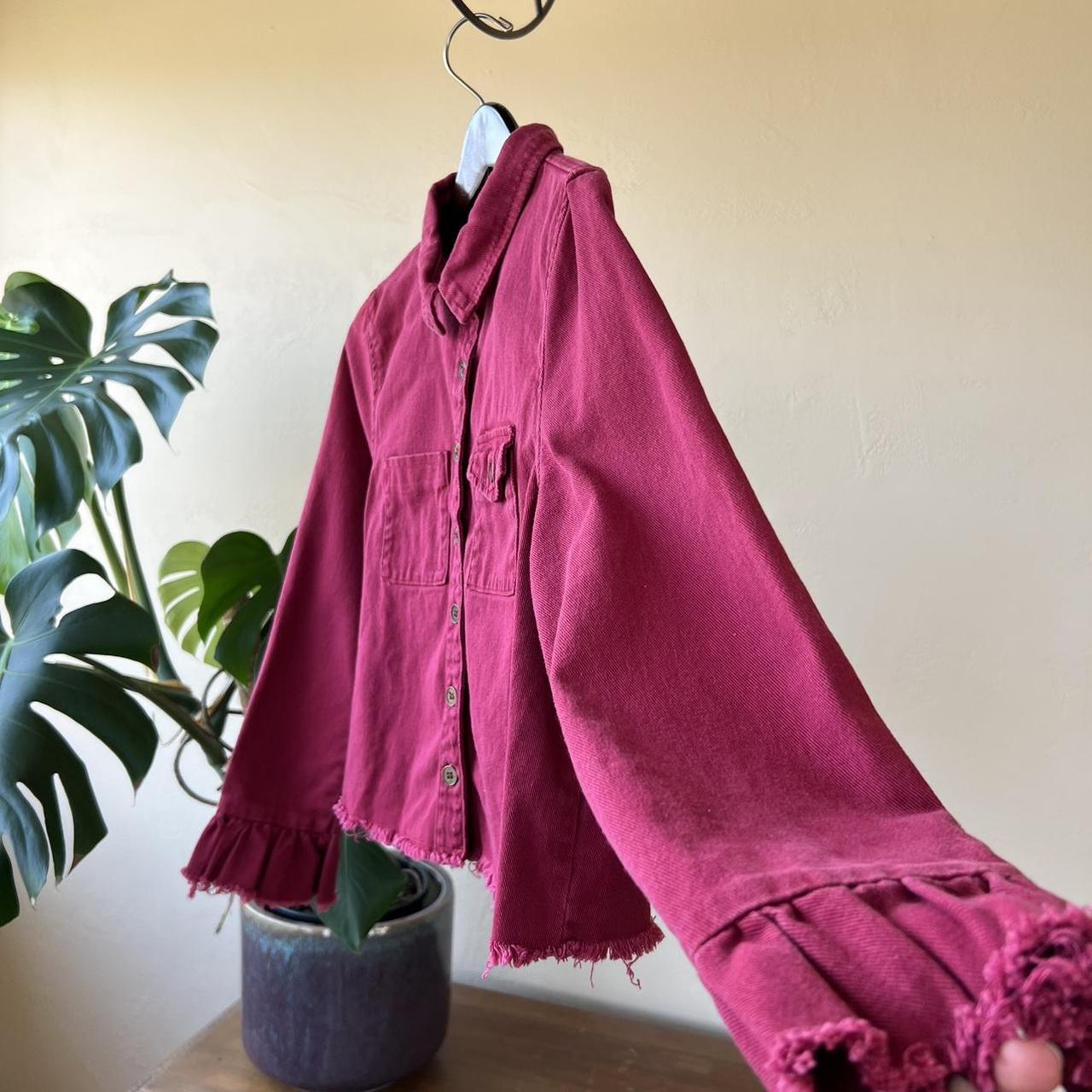 Missguided Women's Red and Burgundy Jacket | Depop