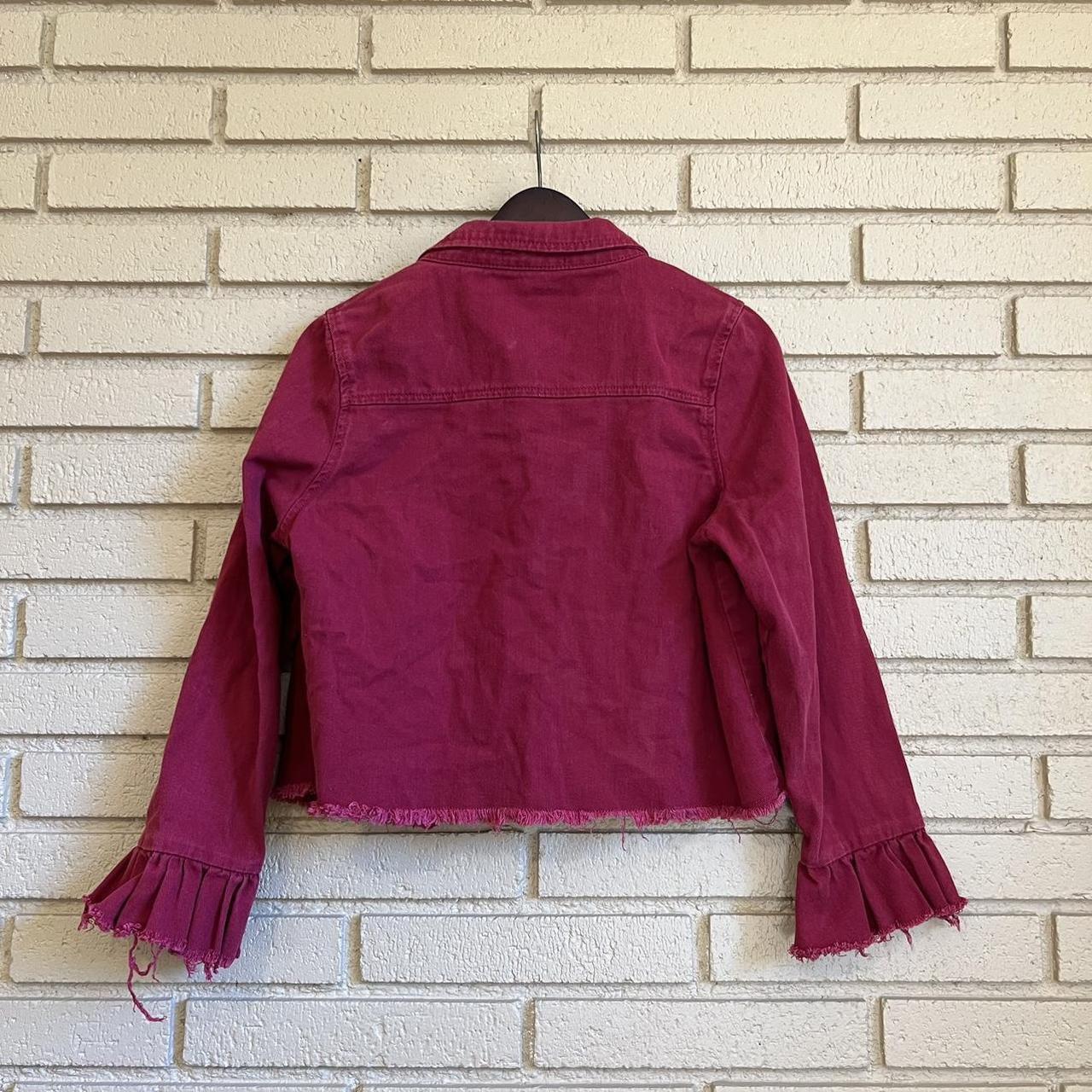 Missguided Women's Red and Burgundy Jacket | Depop
