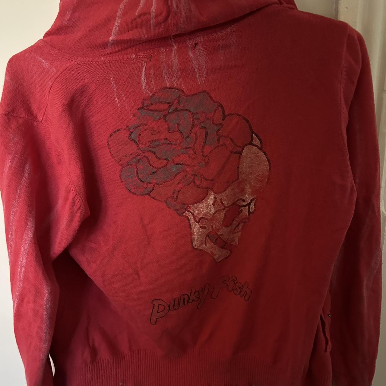 Gorgeous vintage y2k punky fish pink zip up... - Depop