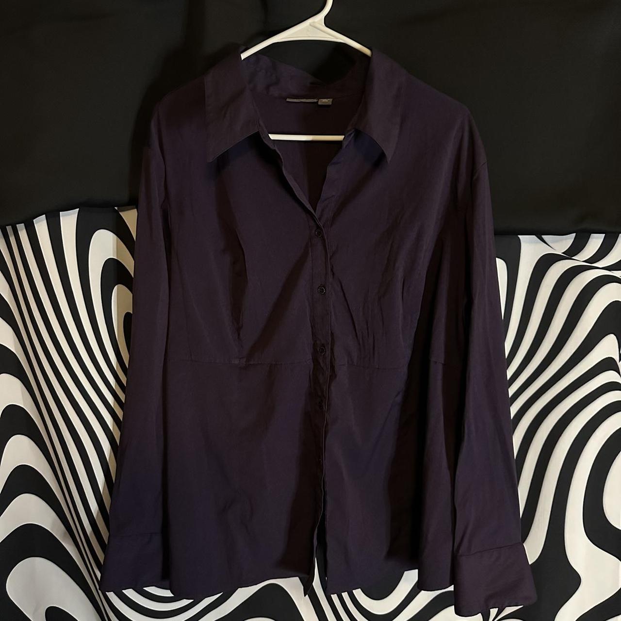 apartment 9 purple button up shirt size 3x #buttonup | Depop