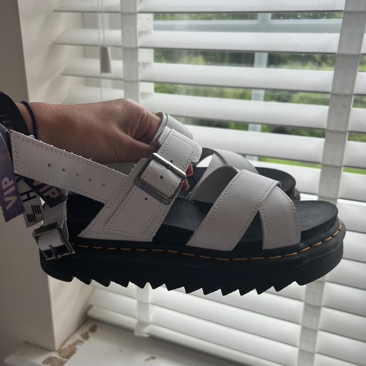 White Doc Martin sandals. Great condition, barely... - Depop