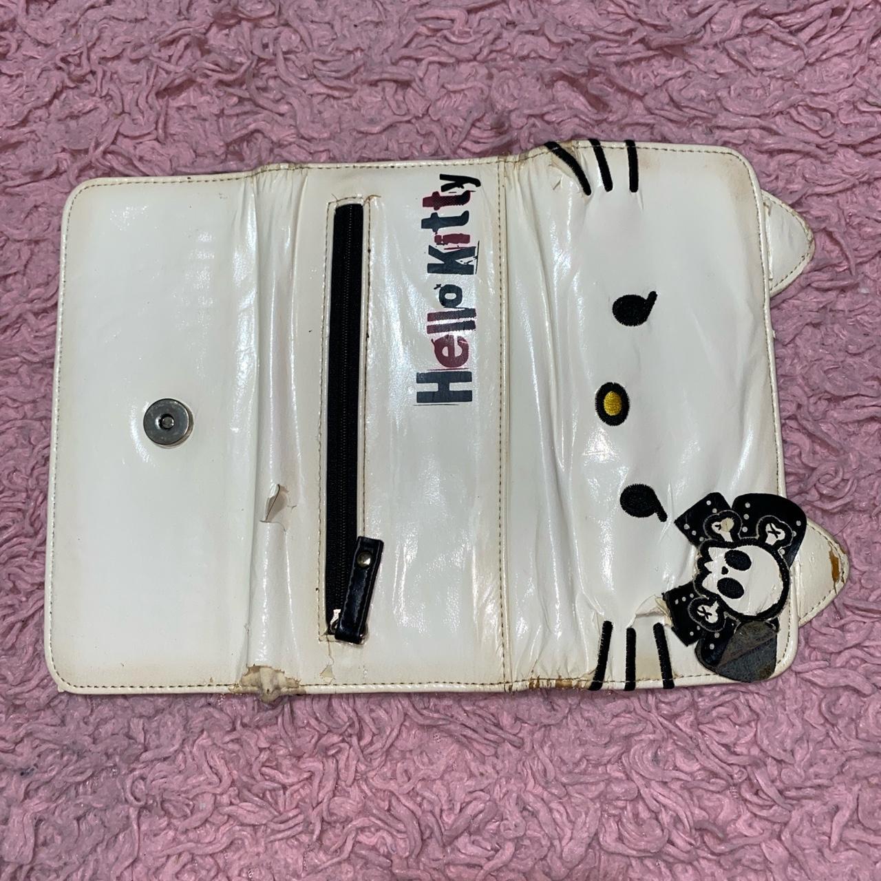 Hello Kitty Wallet -White & Black -Major Damages on... - Depop